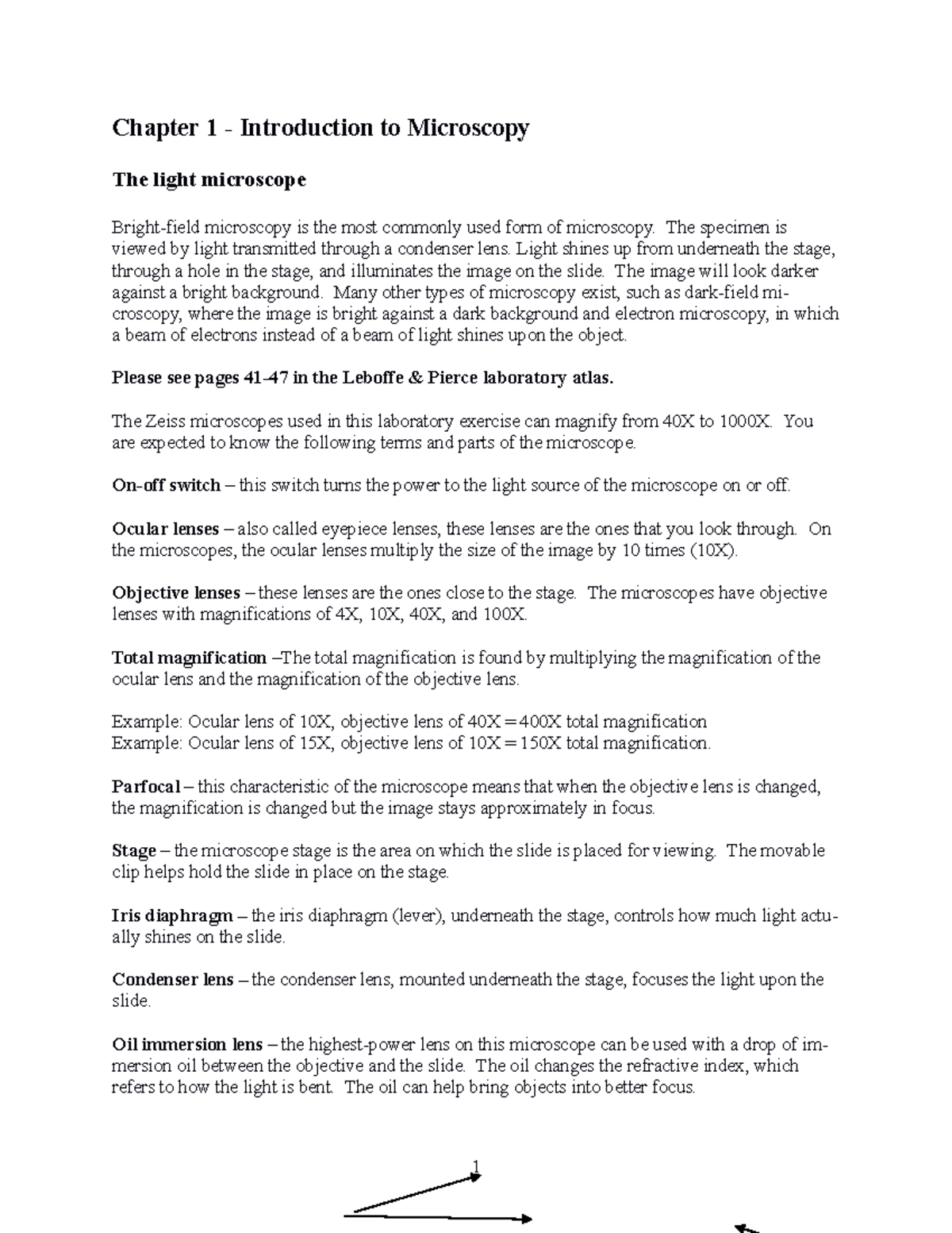Chapter 1 Microscopy Revised 07182022 - Chapter 1 - Introduction to ...