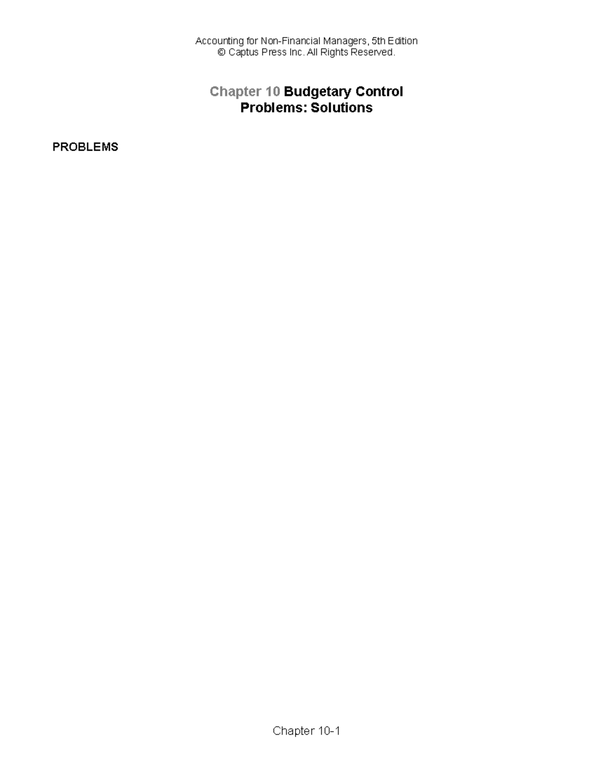 Ch 10 solutions course outline - © Captus Press Inc. All Rights ...