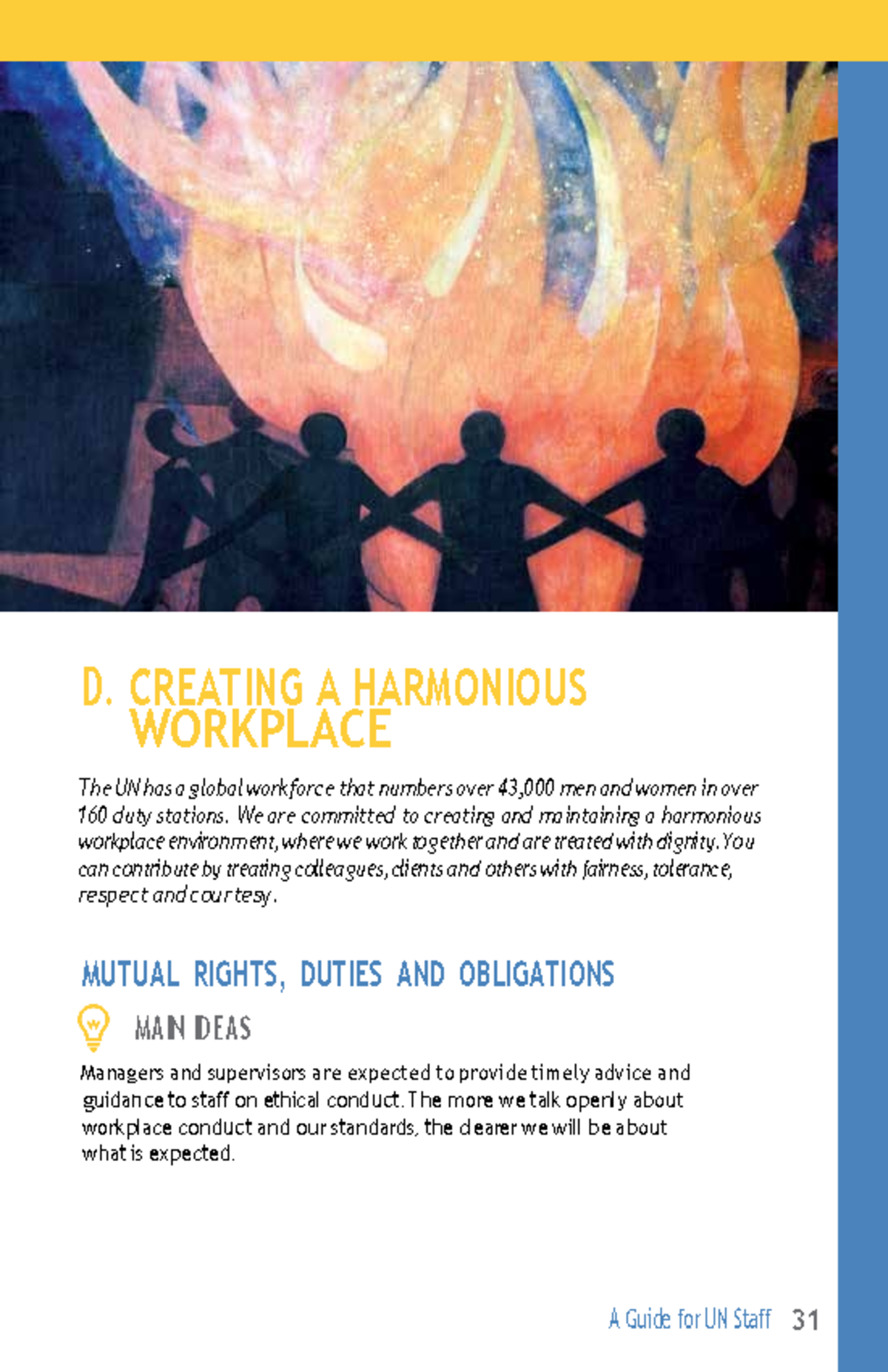 Mutual rights, duties and obligations - A Guide for UN Staff 31 D ...