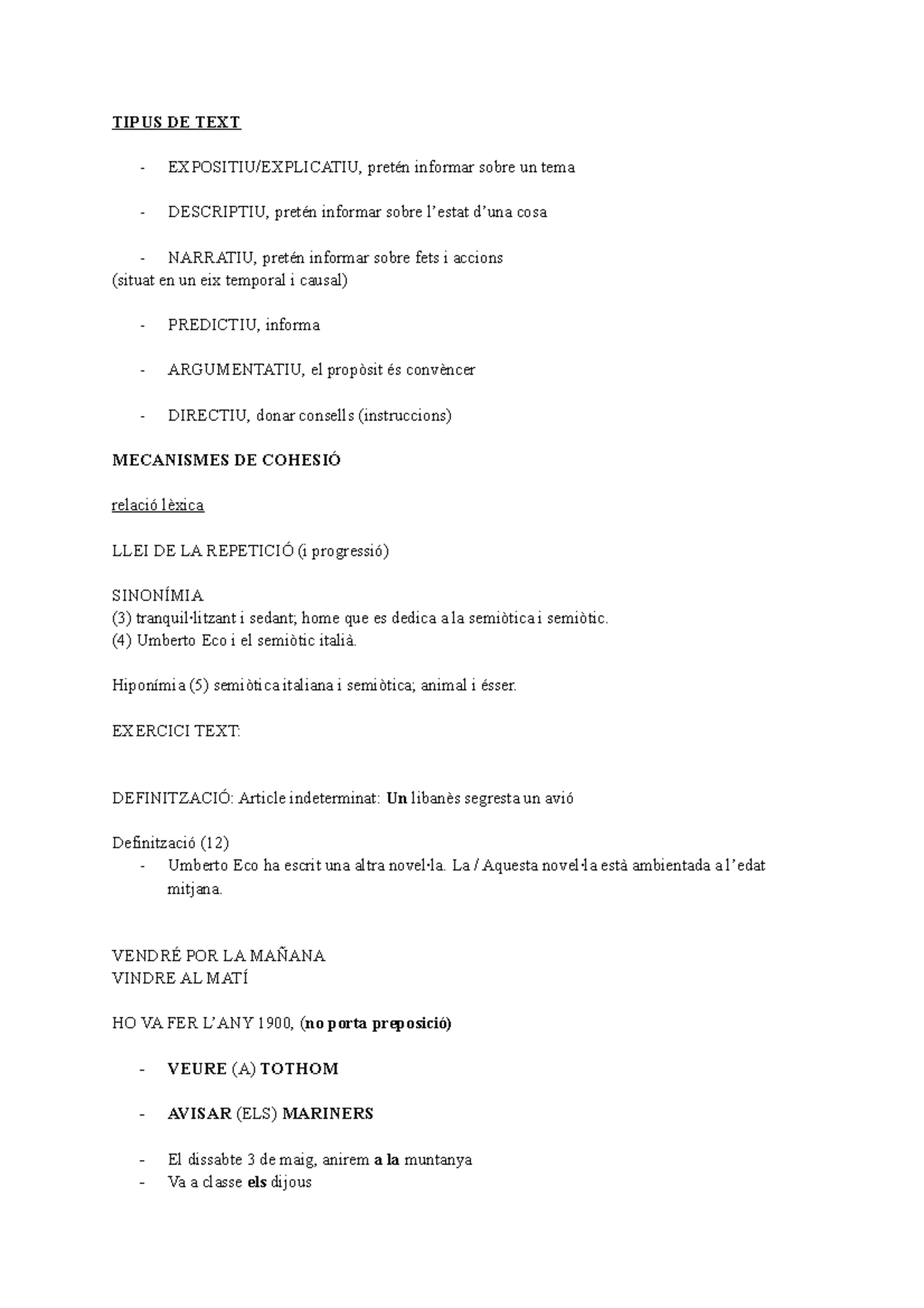 CAT - Teoria del curs - TIPUS DE TEXT EXPOSITIU/EXPLICATIU, pretén ...