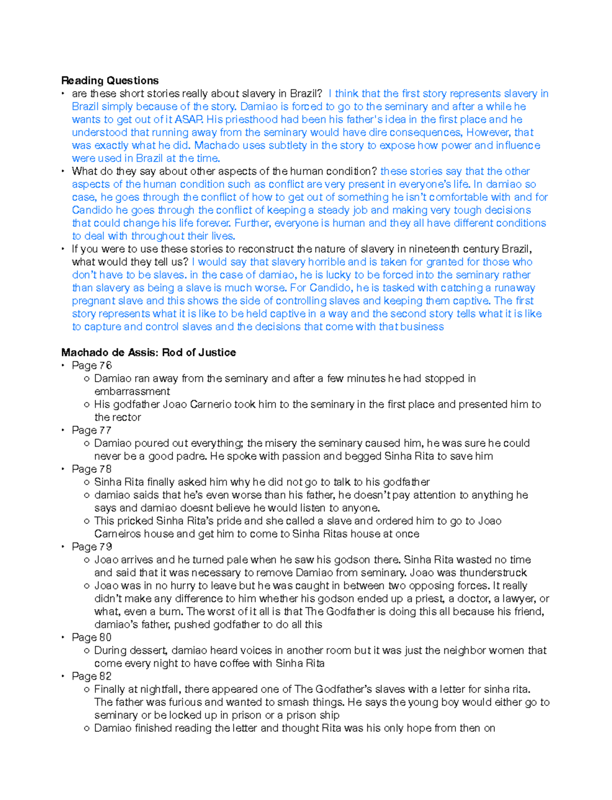 2.23 Reading Notes - Reading Questions are these short stories really ...