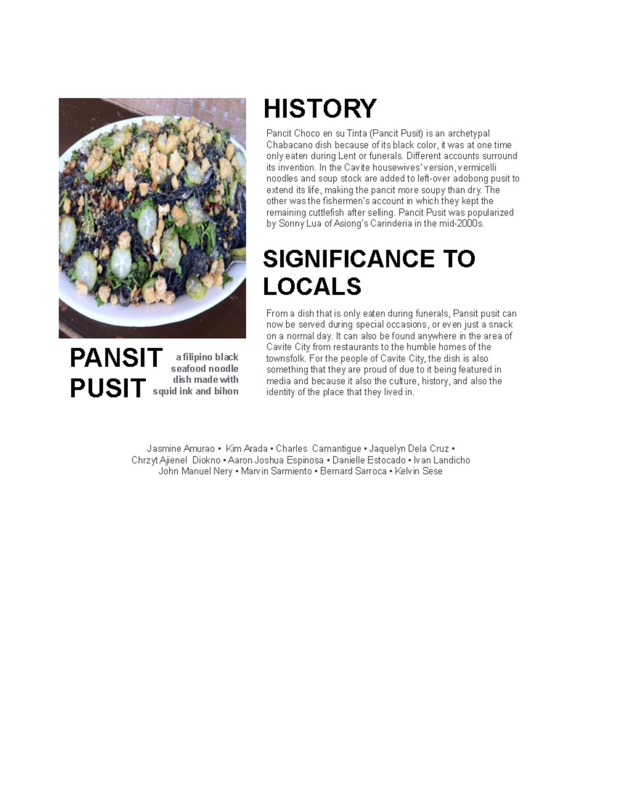 PANSIT PUSIT DOCUMENTATION - a filipino black seafood noodle dish made ...