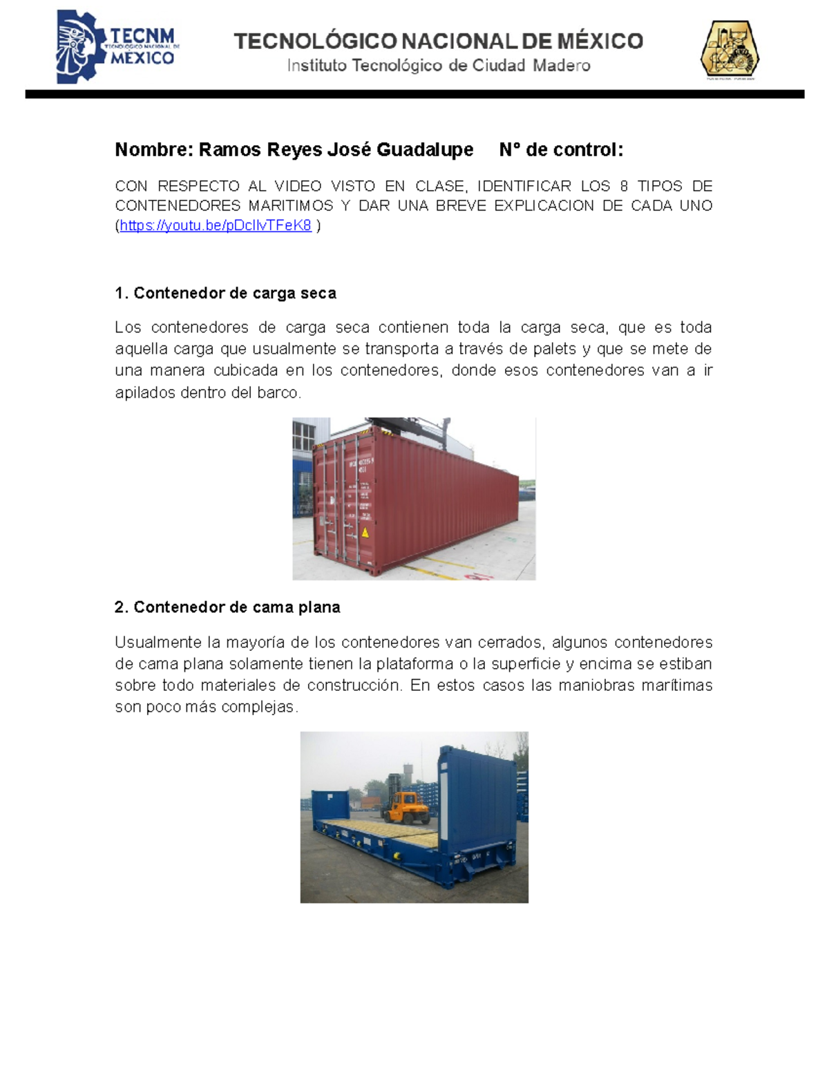 Tipos de contenedores marítimos utilizados en las embarcaciones ...