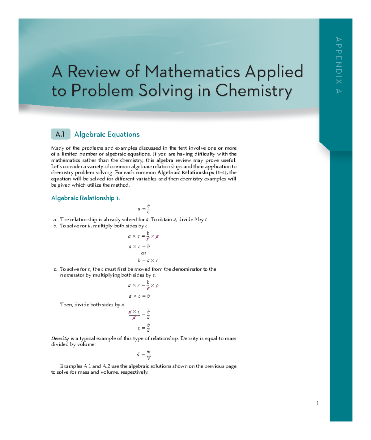 A Review of Mathematics fort math to hel[p - 1 APPE N DIX A A Review of ...