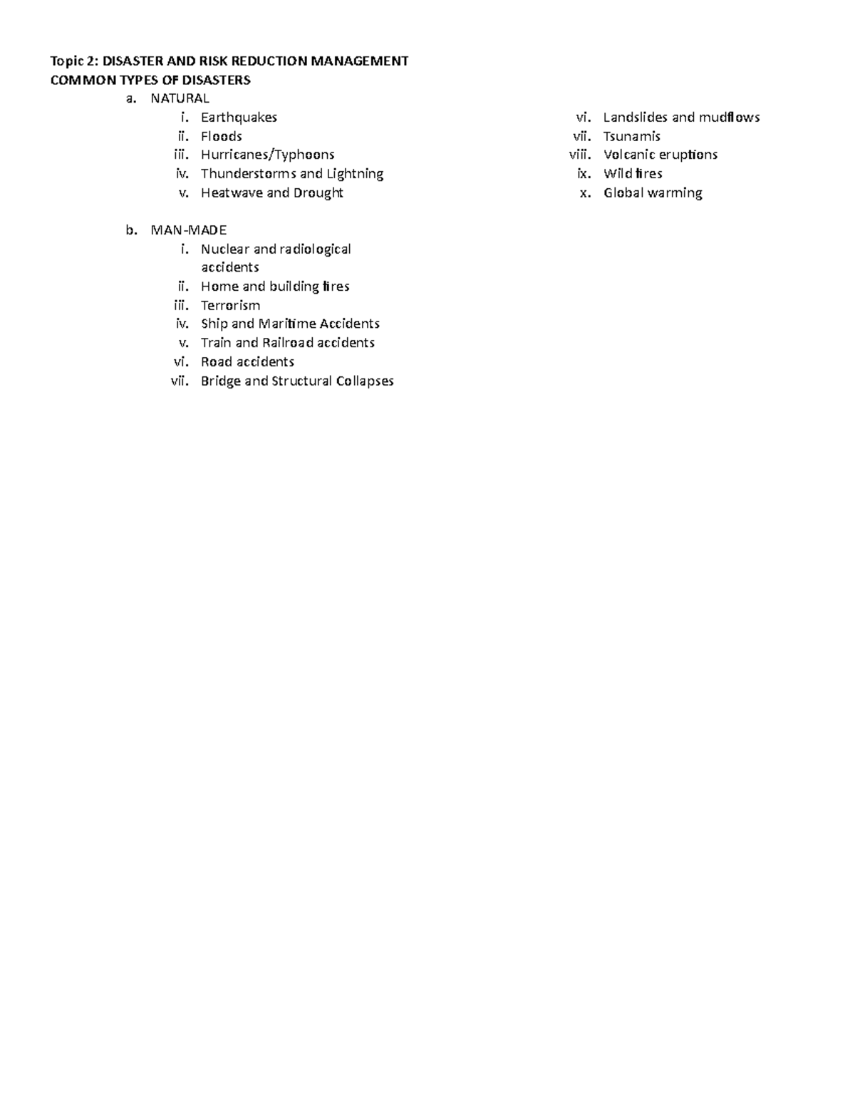 Disaster AND RISK Reduction Management - Topic 2: DISASTER AND RISK ...