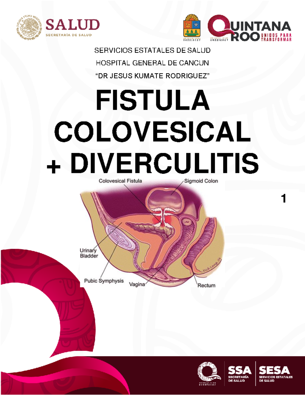 pae de fistula colo vesical - 1 SERVICIOS ESTATALES DE SALUD HOSPITAL ...