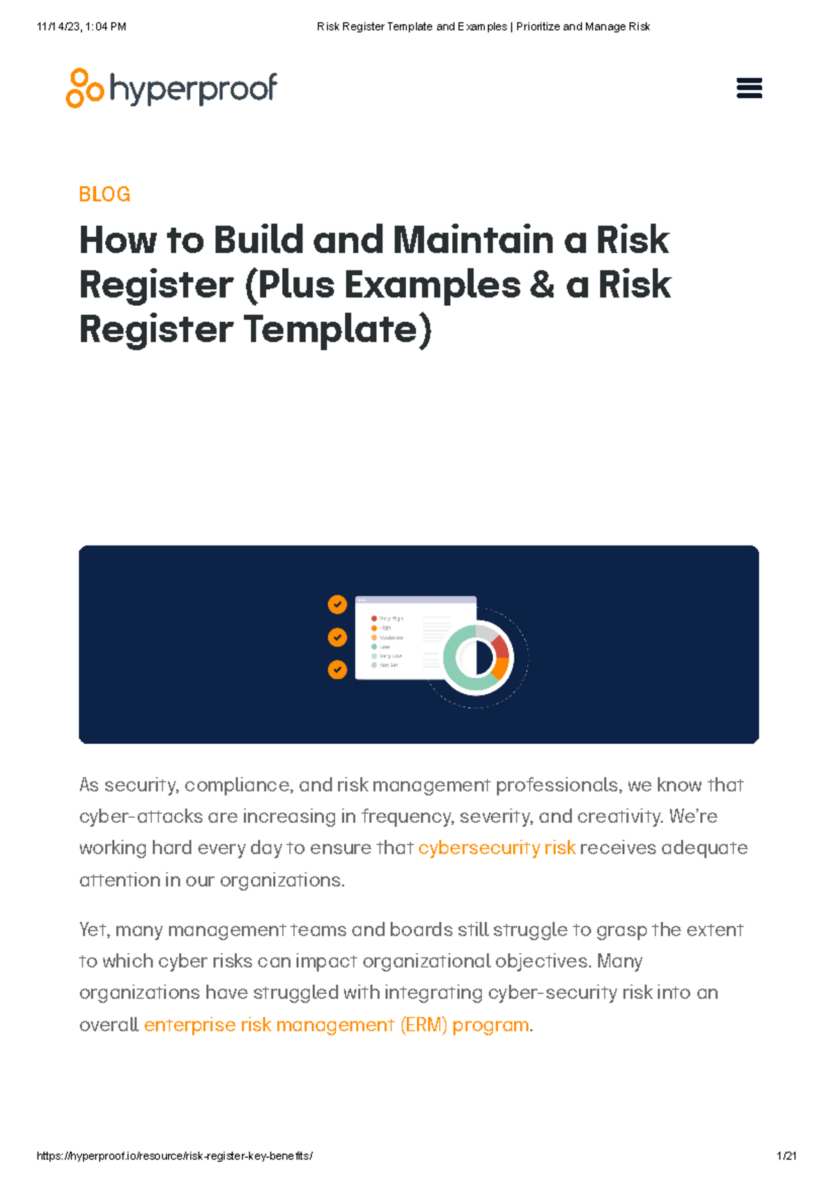 Risk Register Template and Examples Prioritize and Manage Risk - BLOG ...