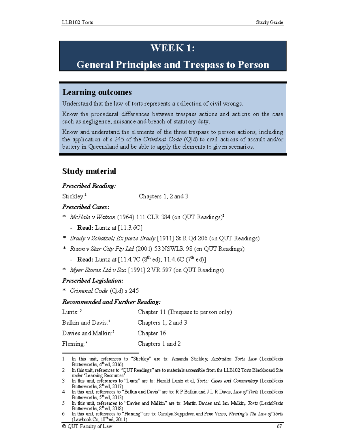LLB102 Study Materials Week 1 - - Studocu