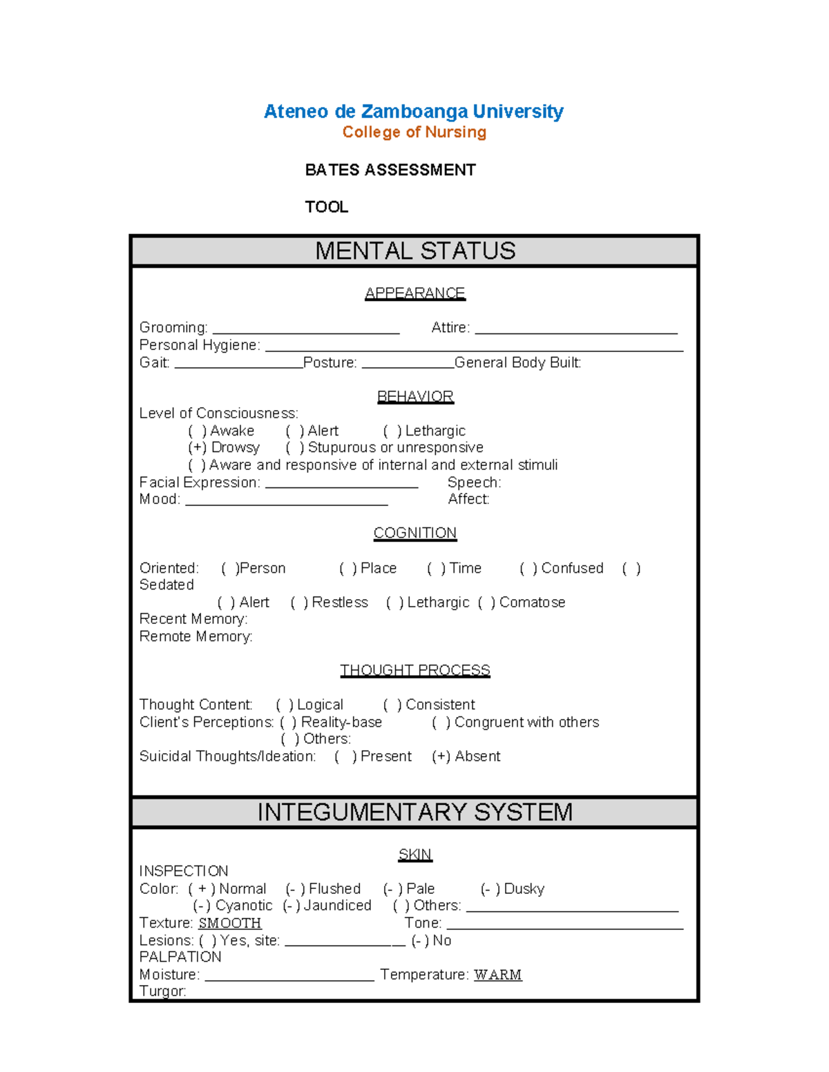 Copy of Bates Assessment TOOL 1 1 1 - Ateneo de Zamboanga University ...