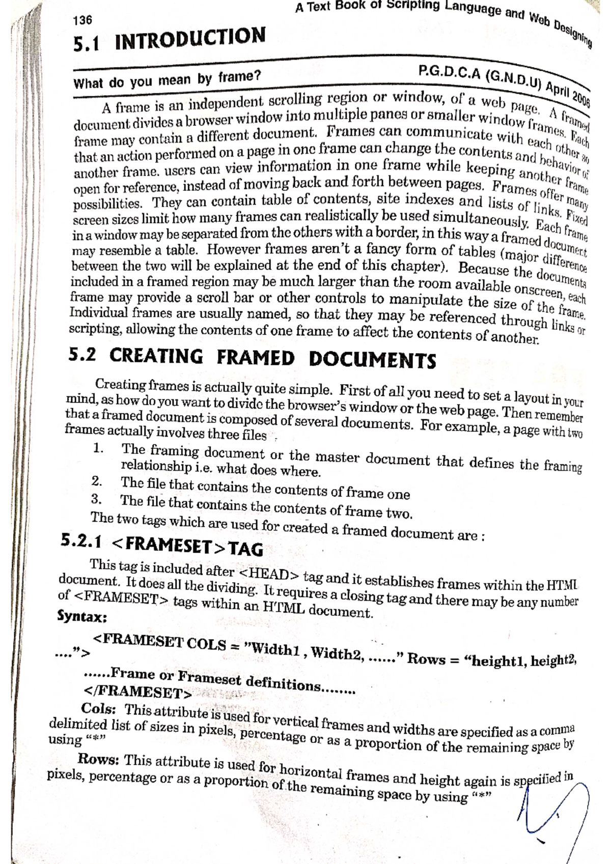 Frames - Web designing - Bachelor of Computer Applications - Studocu