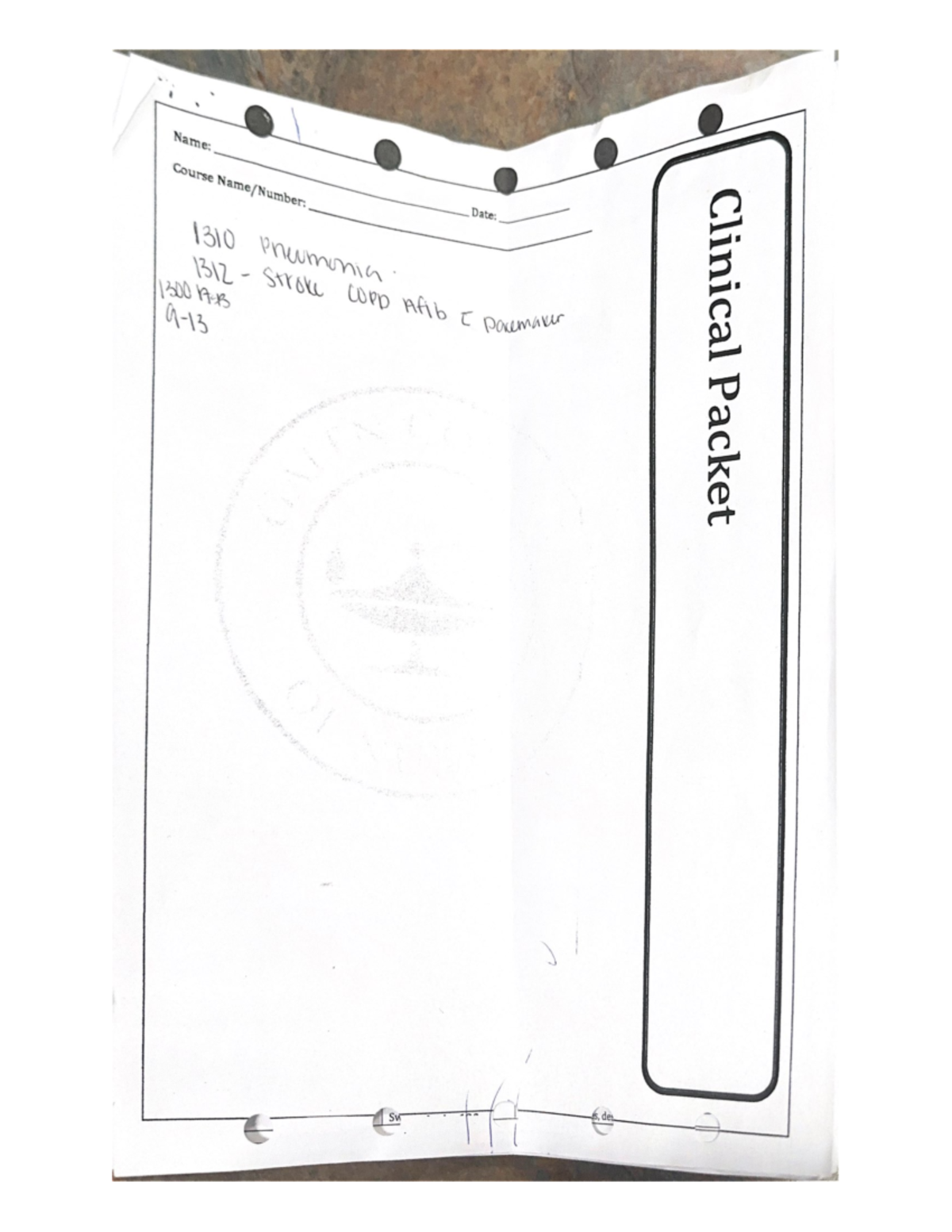 Clinical Packet - NUR 170 - Studocu