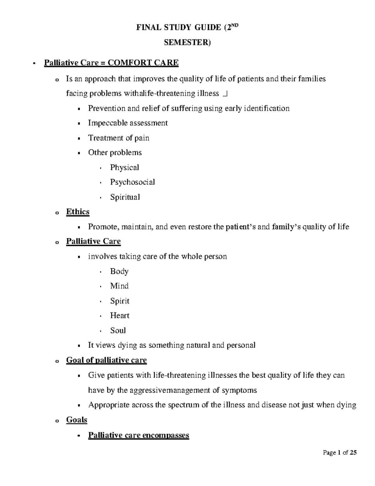 Final Study Guide Second Semester - FINAL STUDY GUIDE (2ND SEMESTER ...