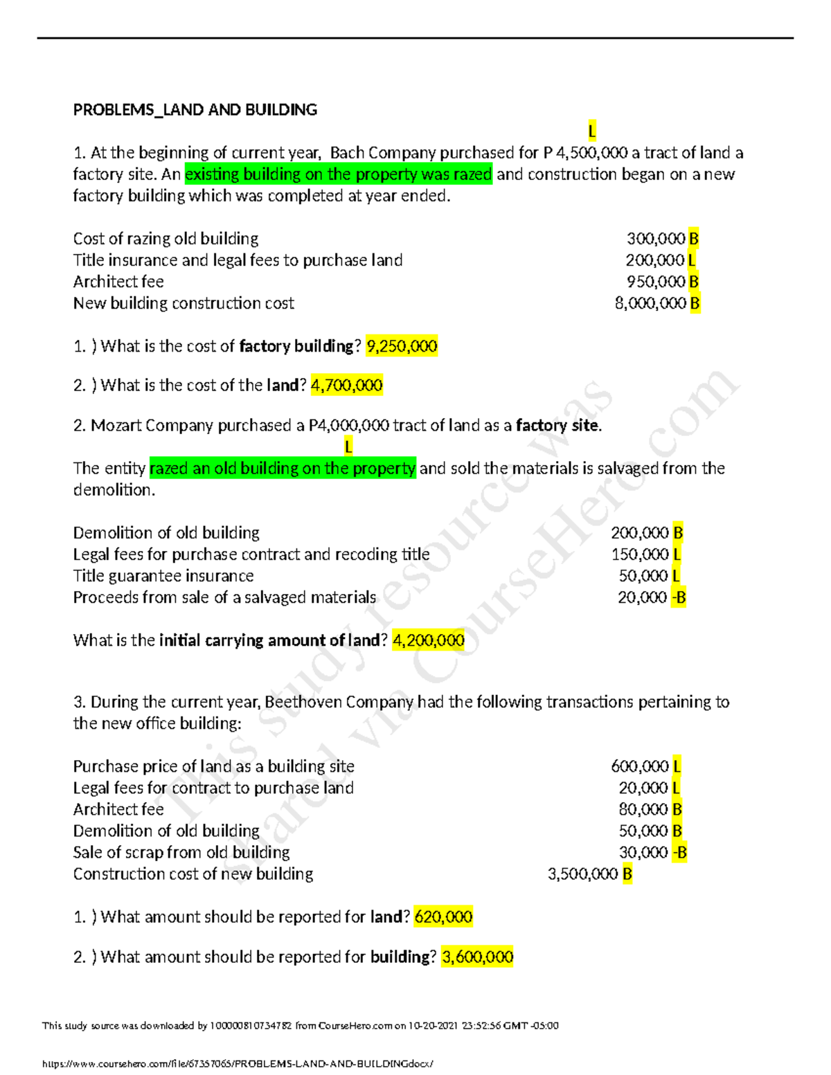 Problems of LAND AND Building in the environment - Man and His ...