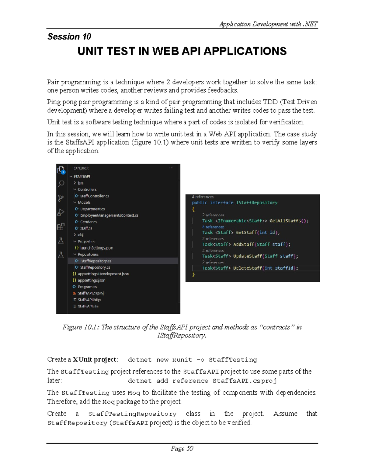 Session 10 - Unit Test in Web API applications - Application ...
