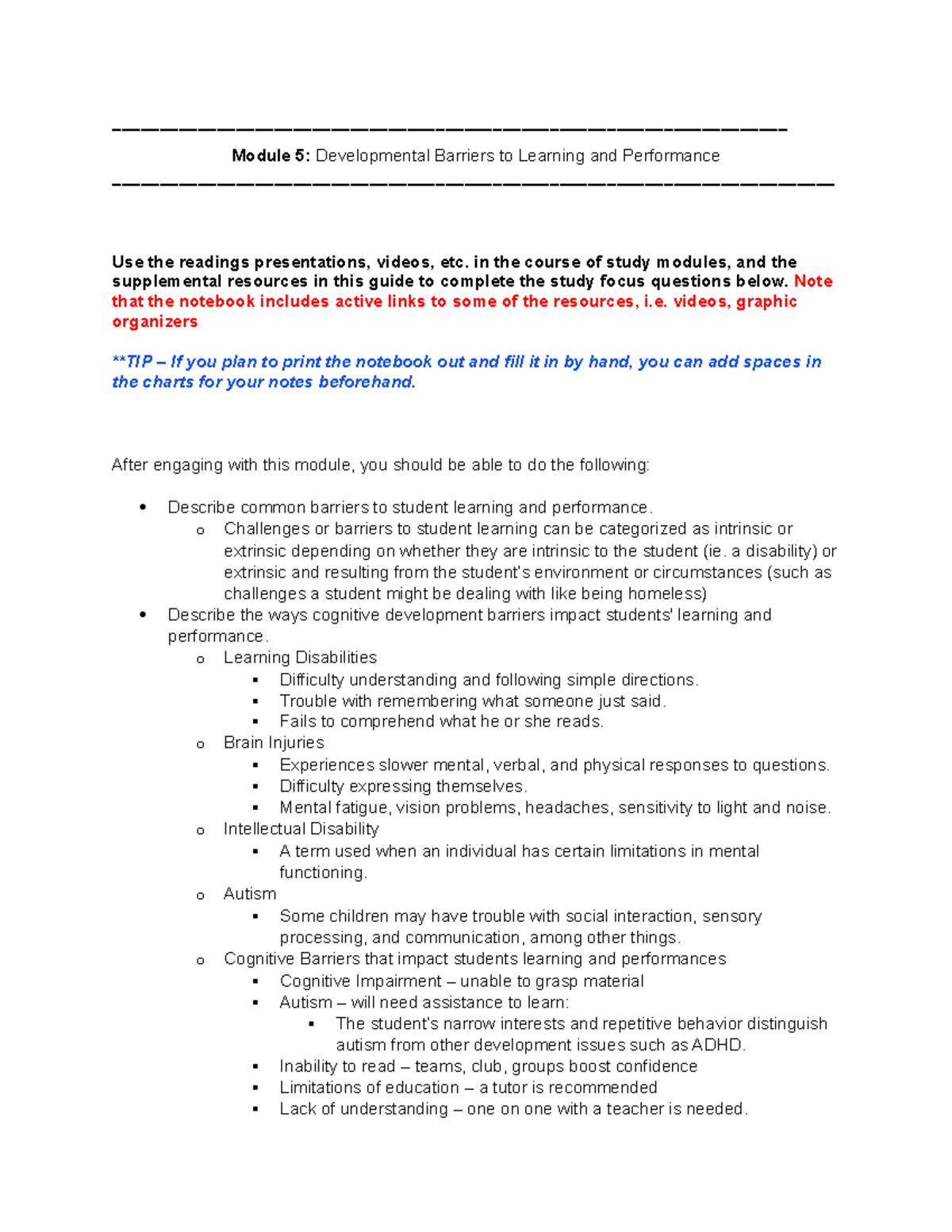 Module 5 Notebook - Completed - - Studocu