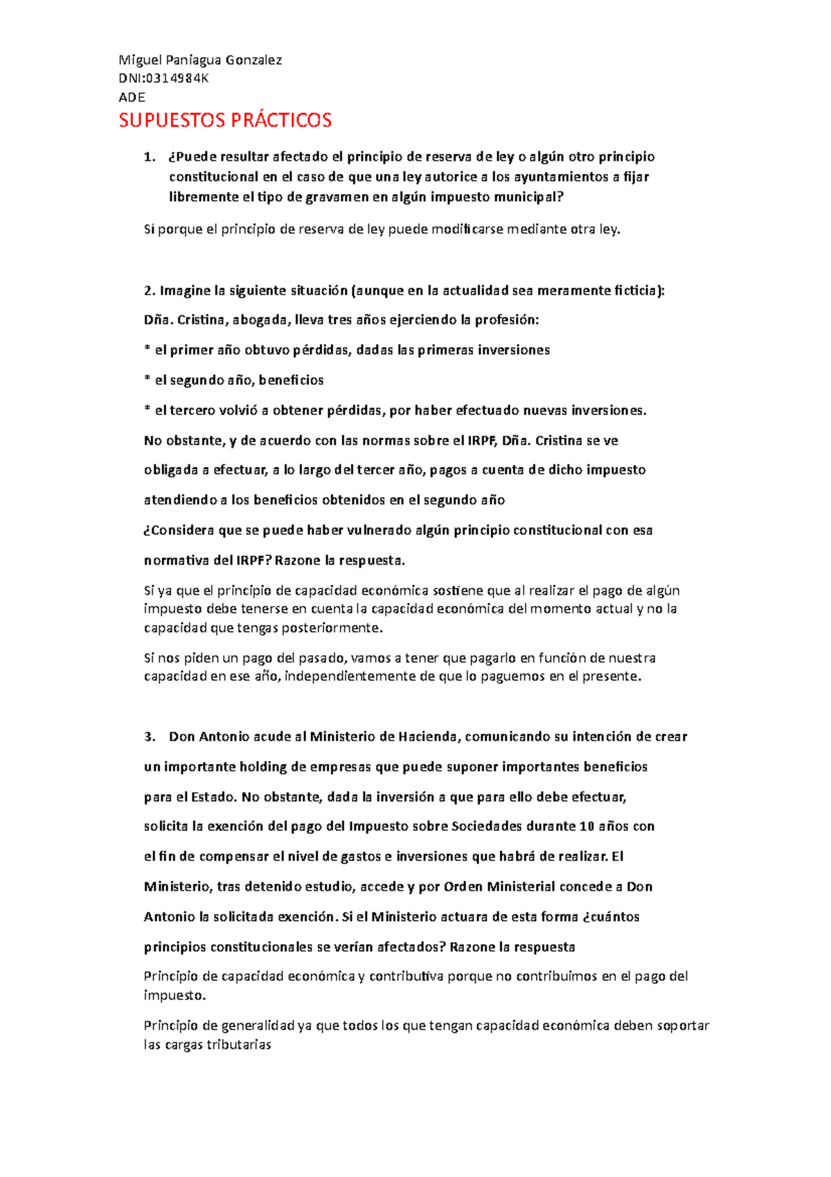 Supuestos Prácticos - Apuntes 1,3 Universidad Miguel HERNANDEZ - Miguel ...