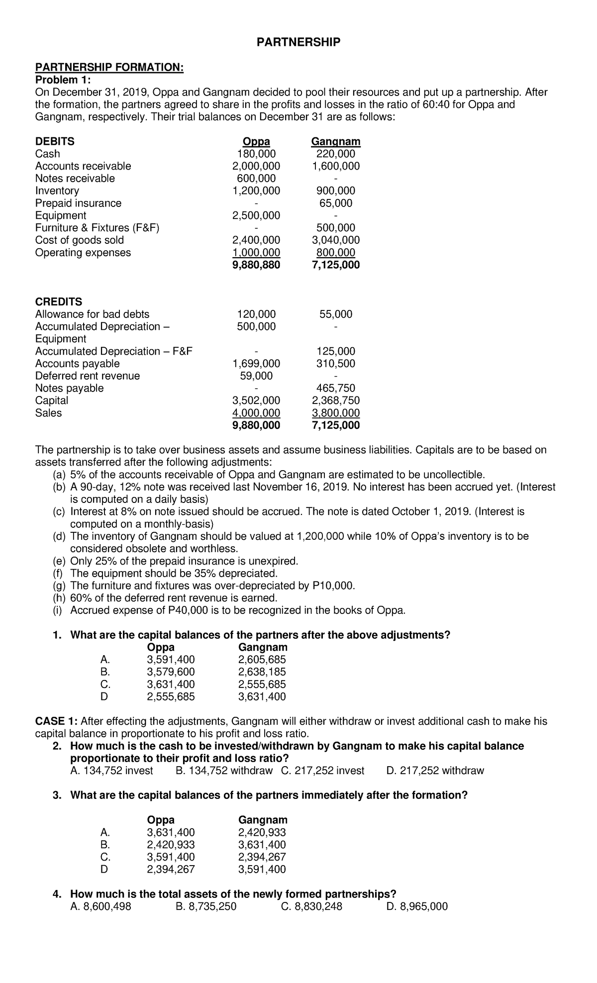 Partnership- discusion -deadline- PARTNERSHIP PARTNERSHIP FORMATION ...