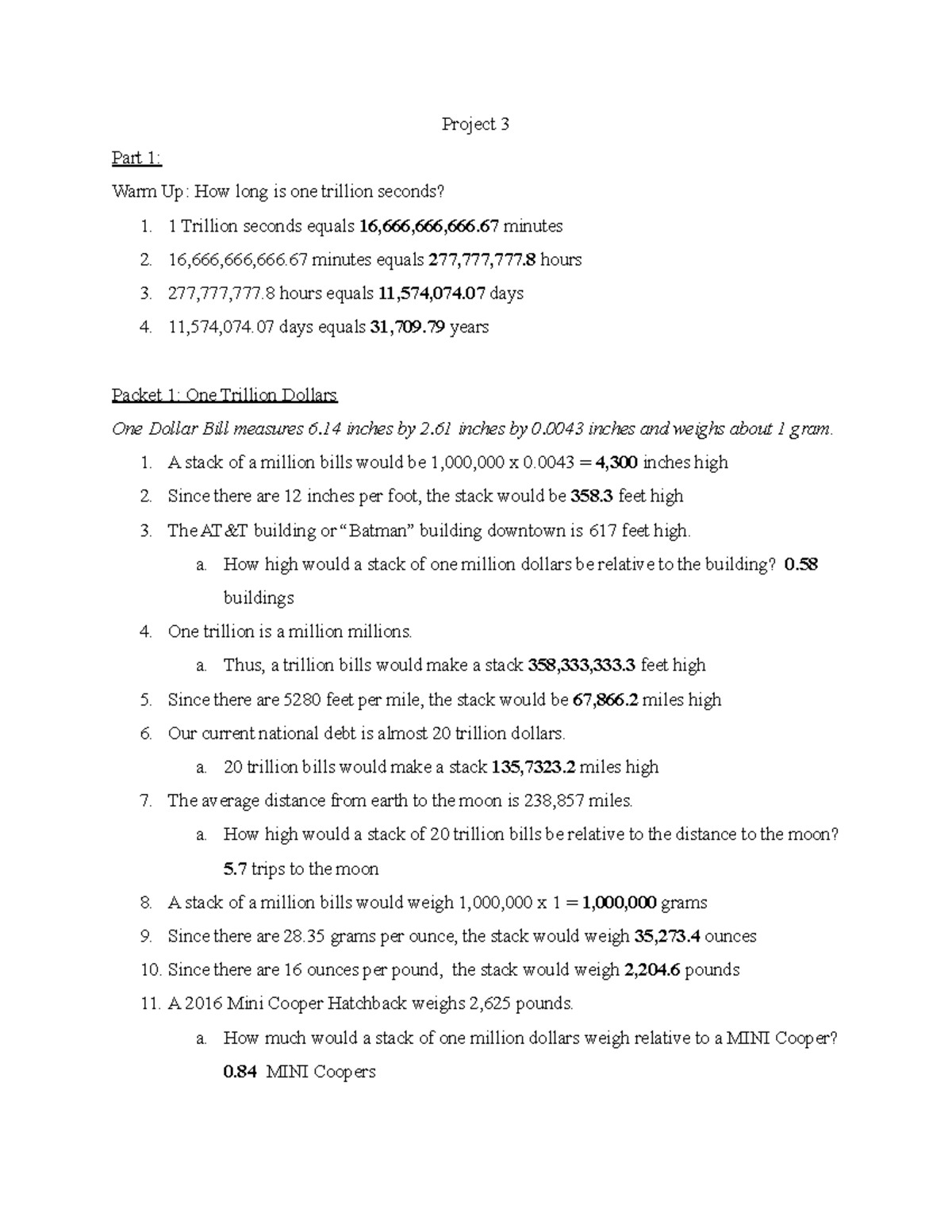Project 3 - Ryan Fox's Quantitative Literacy and Reasoning - Project 3 ...