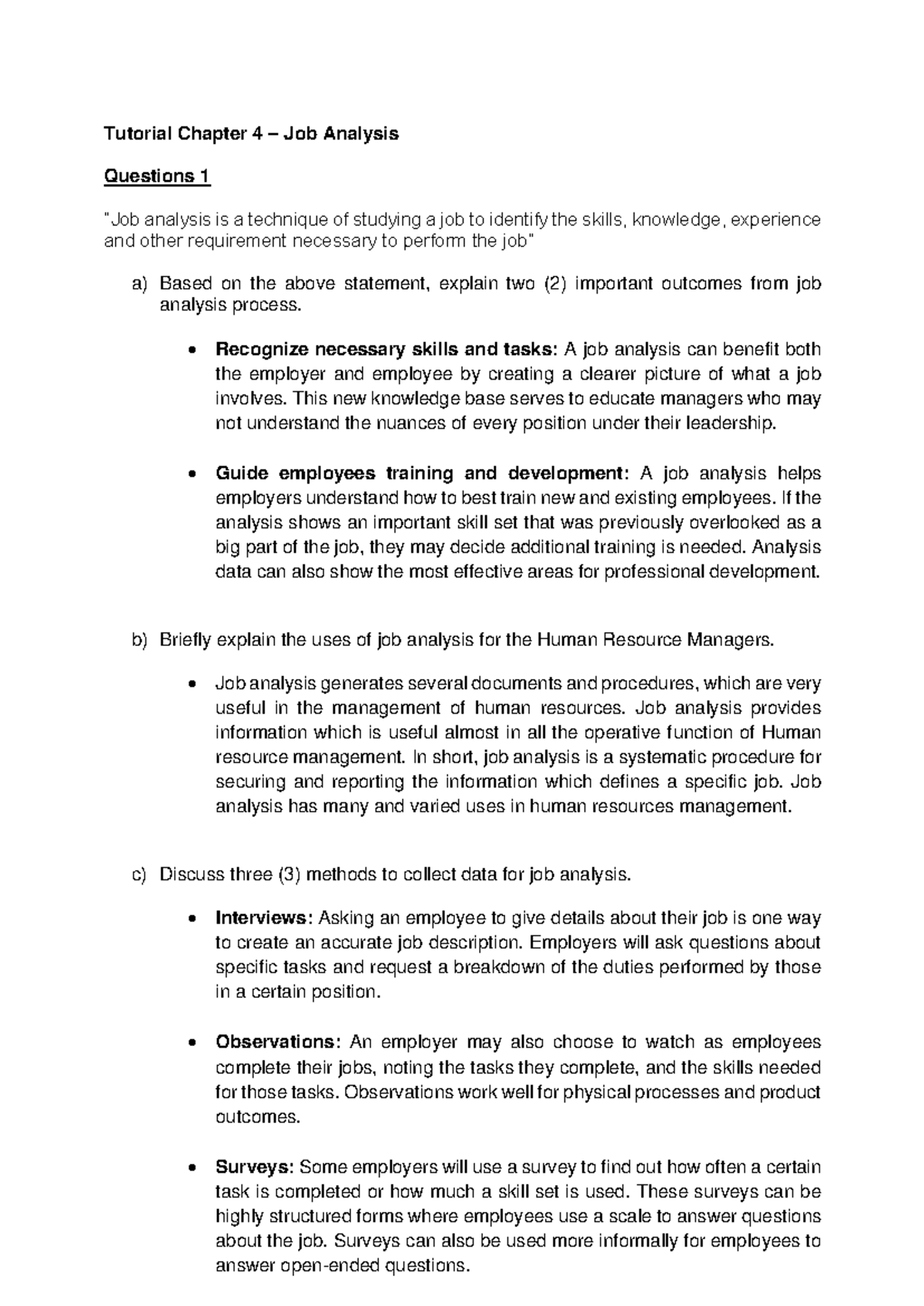 Tutorial Chapter 4 - Job Analysis - Tutorial Chapter 4 – Job Analysis ...