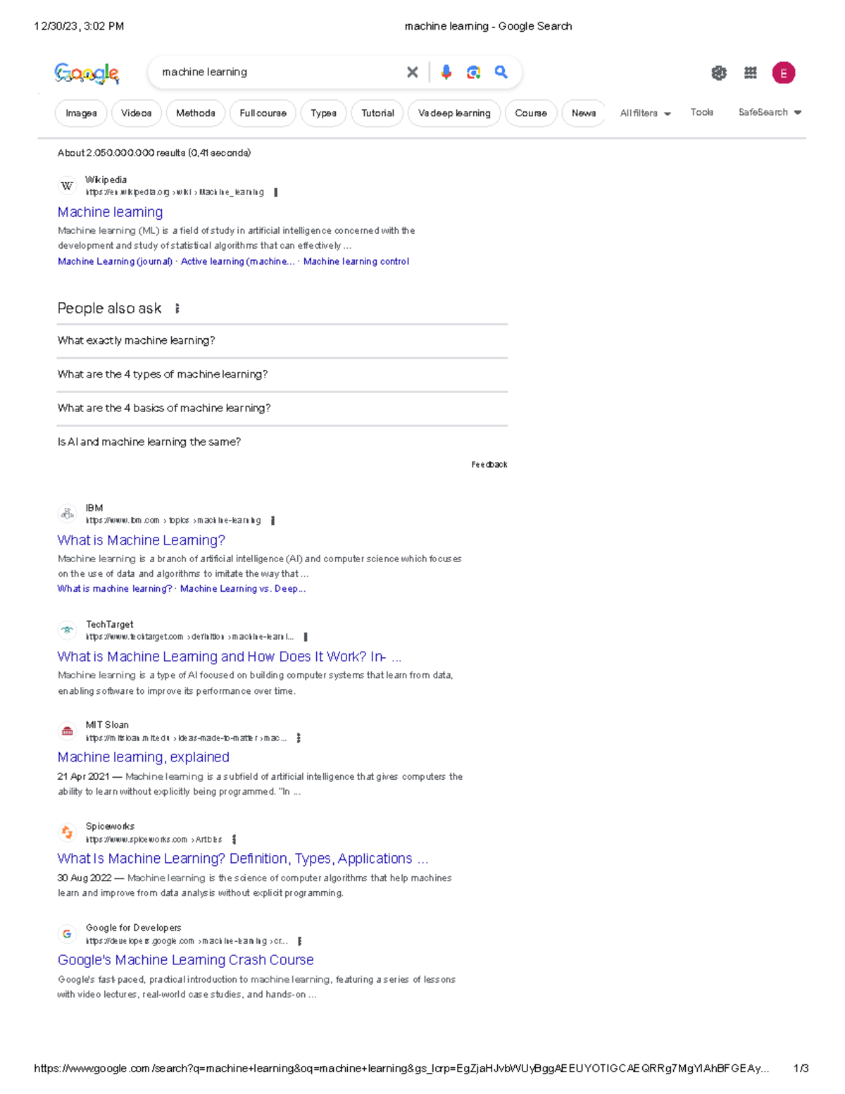 Machine learning - .. 1/ Images Videos Methods Full course Types Tutorial Vs deep learning ...