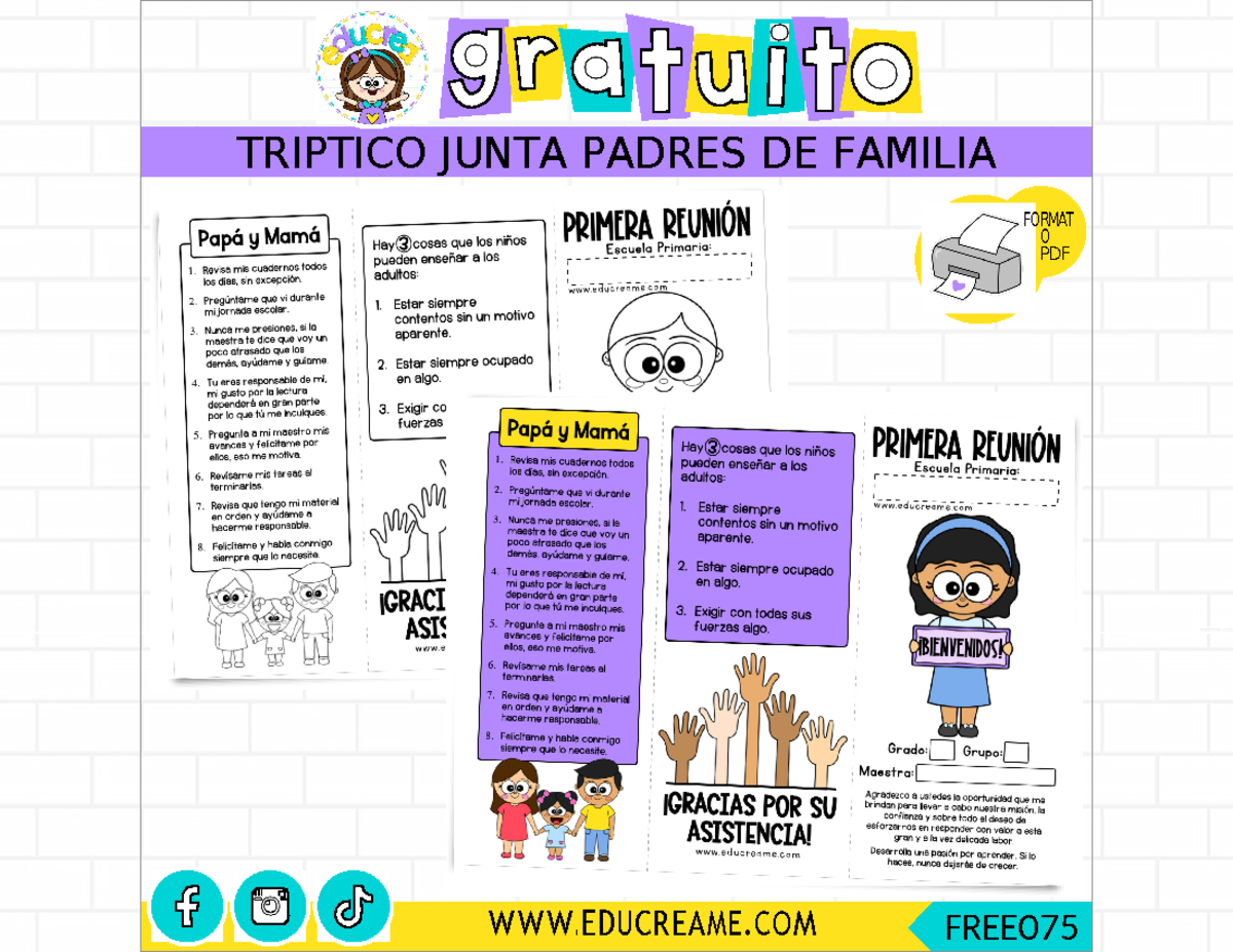 Trpticoparalaprimerajuntaconpadresdefamiliadescargagratisfreebie-1 ...