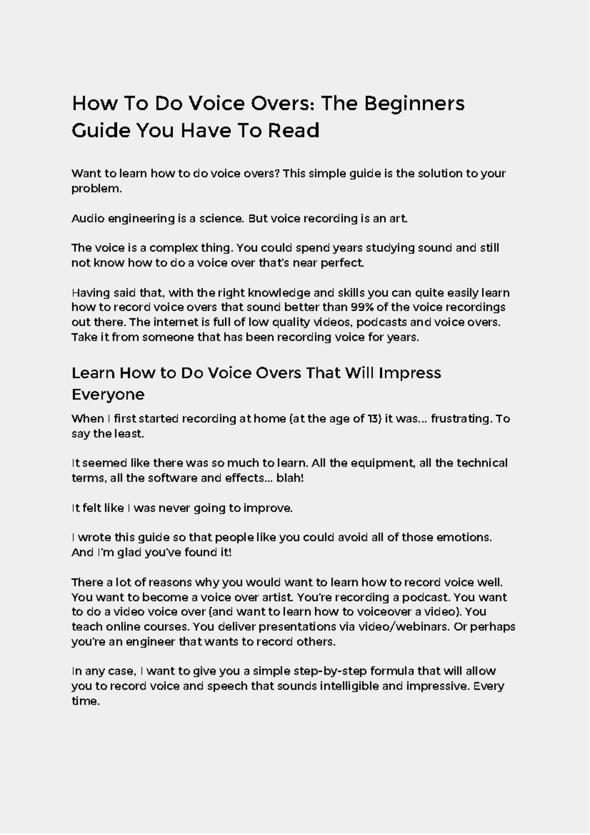 How To Do Voice Overs The Beginners Guide You Have To Read-1 - How To ...