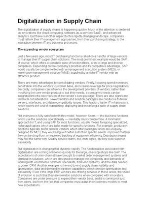 SCOR model of Amazon - Grade: 5.5 - SCOR model of Amazon The supply ...