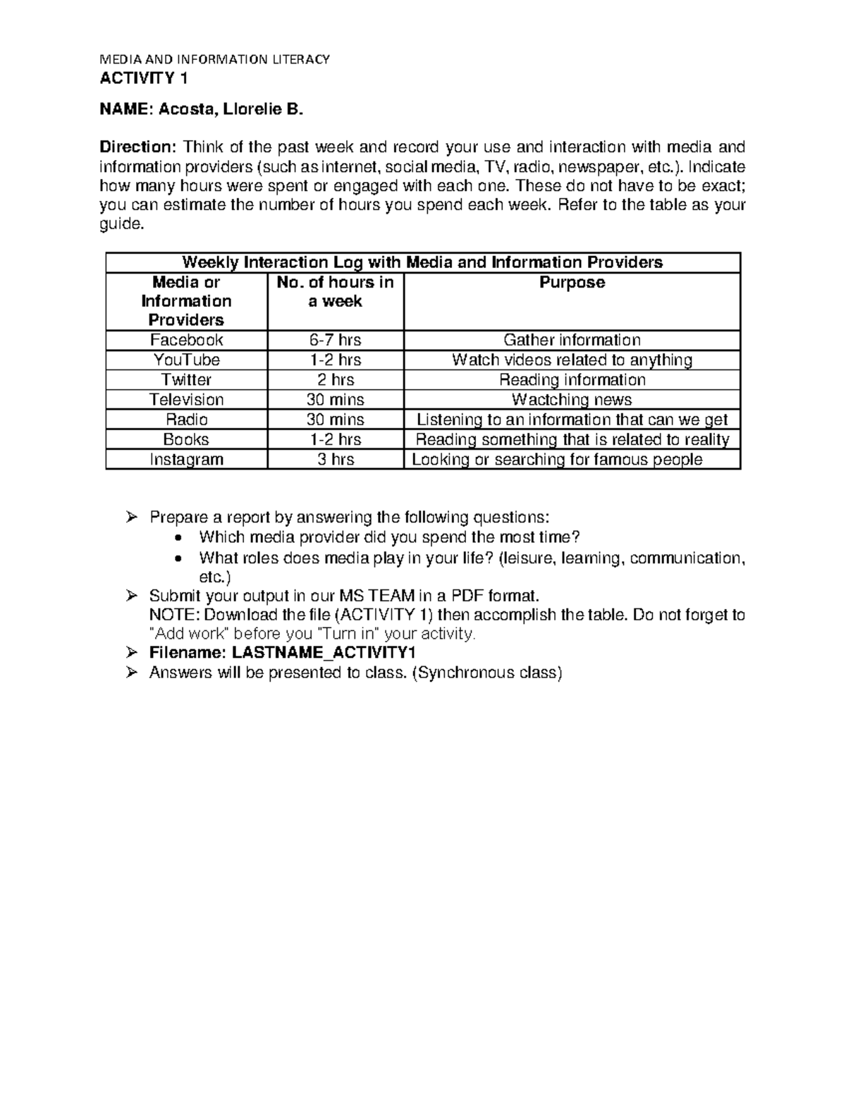 MIL- Activity-1 - to help students with their assignments and other ...