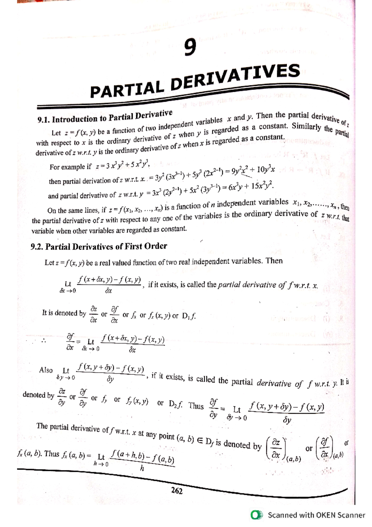 Partial Derivatives - Mathematics - Studocu