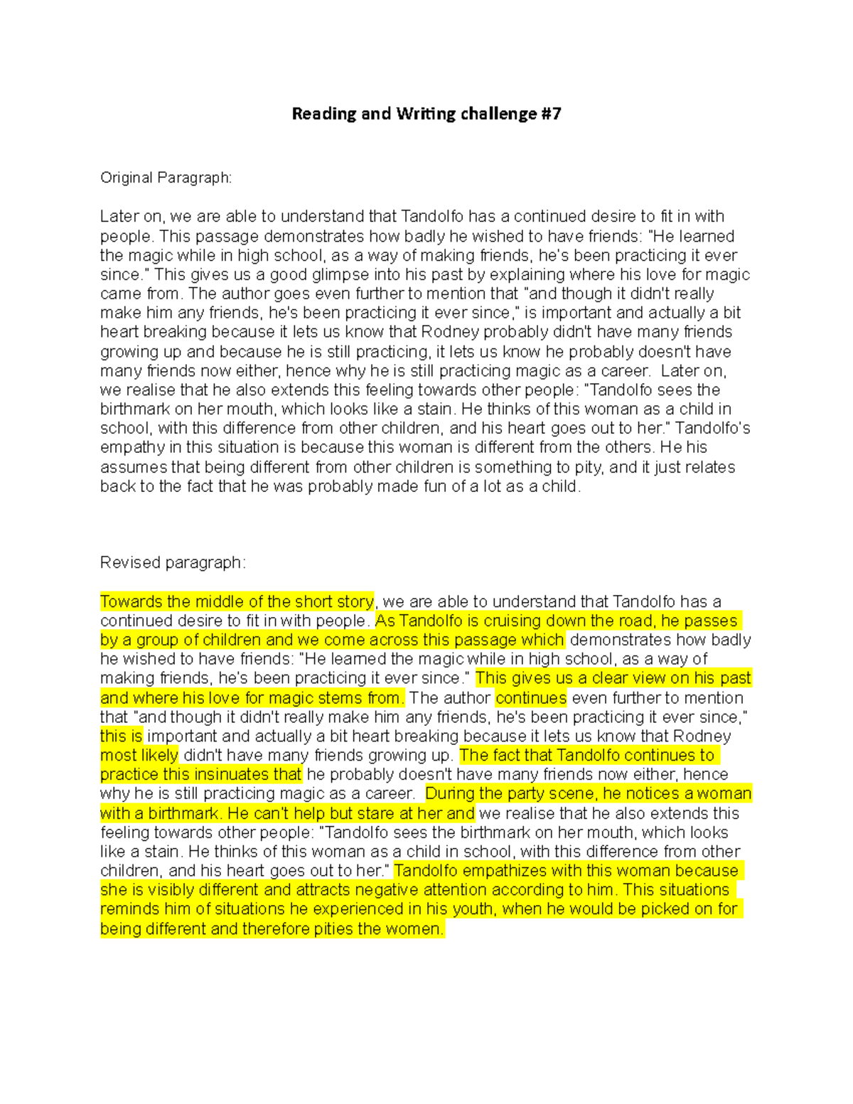 Reading and Writing challenge #7 copy - Reading and Writing challenge ...