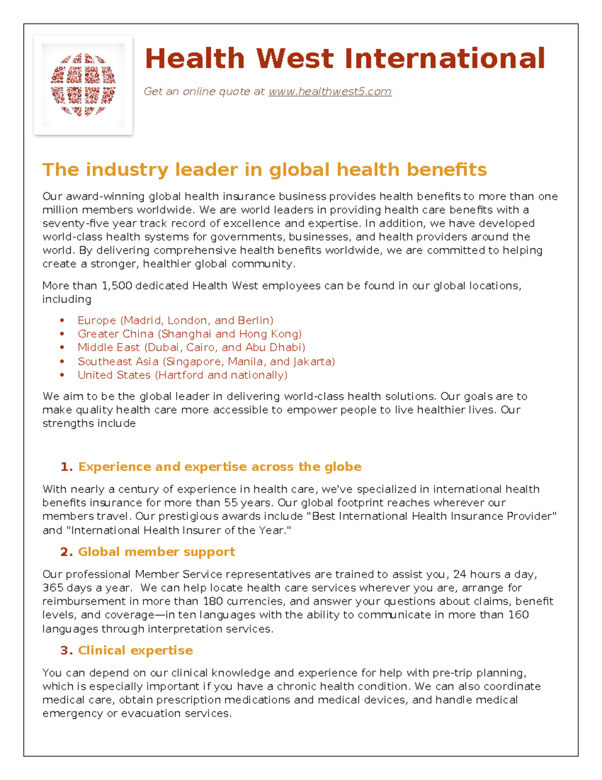 IL WD 1 Health West - dasfaf - Health West International Get an online ...