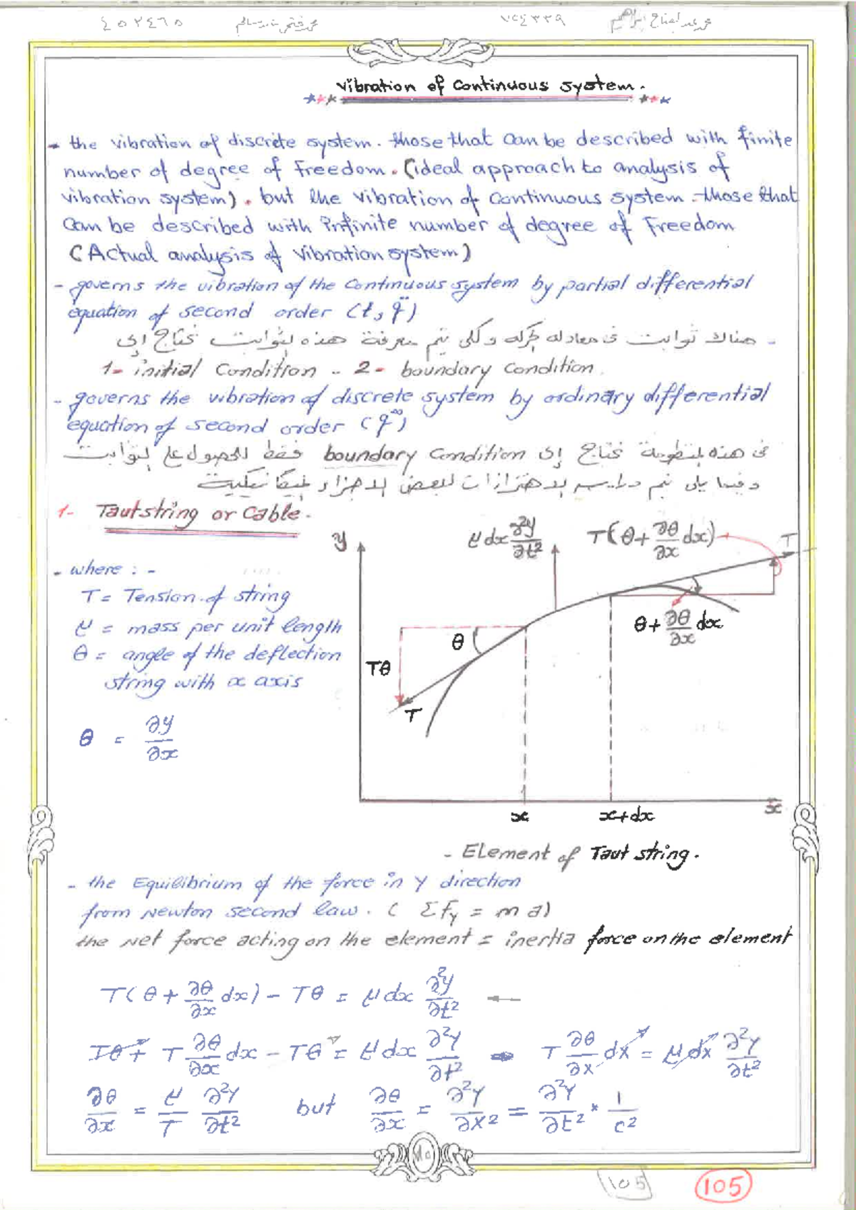 Continuous system - Summary Mechanical Vibrations - Studocu