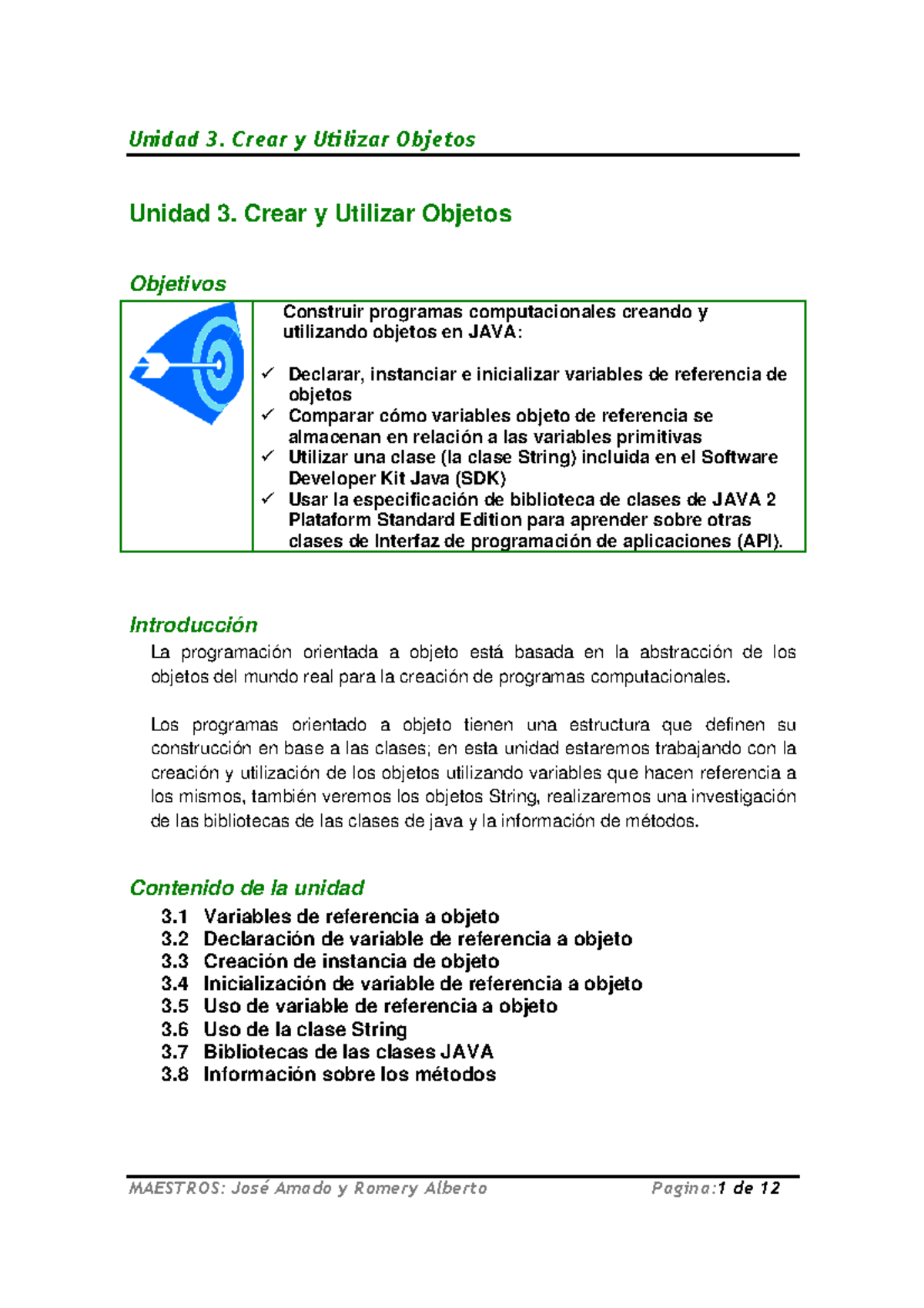 Microsoft Word - Cobol II JAVA Basico Unidad 3 - Unidad 3. Crear y ...