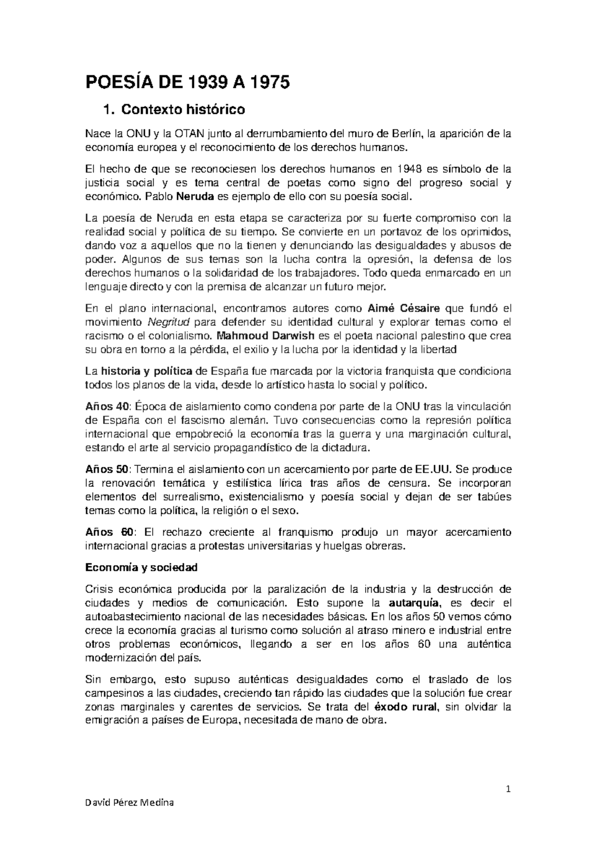 4ºA Literatura - Es un resumen sobre generacion 50 , novisimos .... - 1 ...