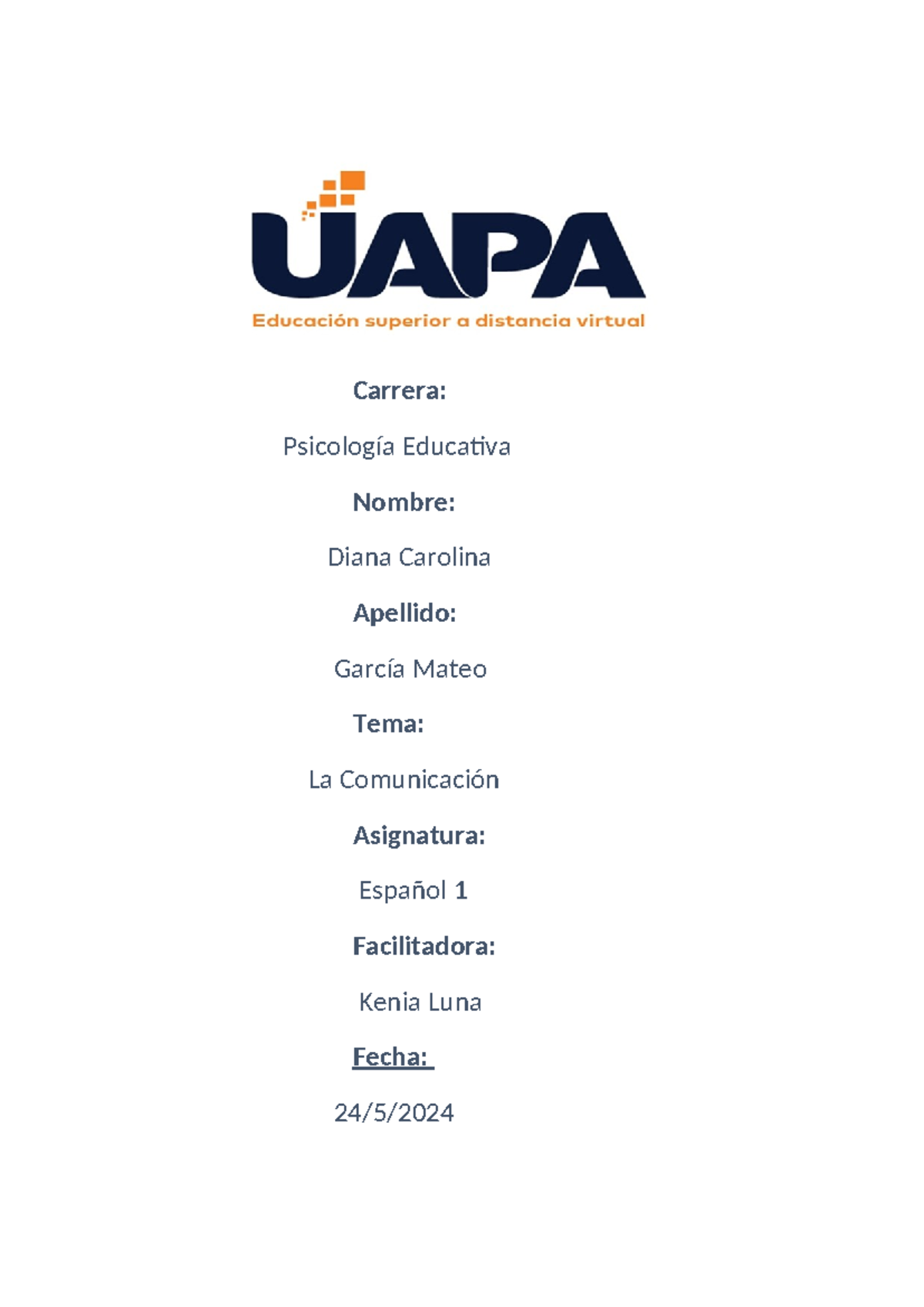 UAPA abierta para adultos, esto trata sobre la comunicación espero y ...