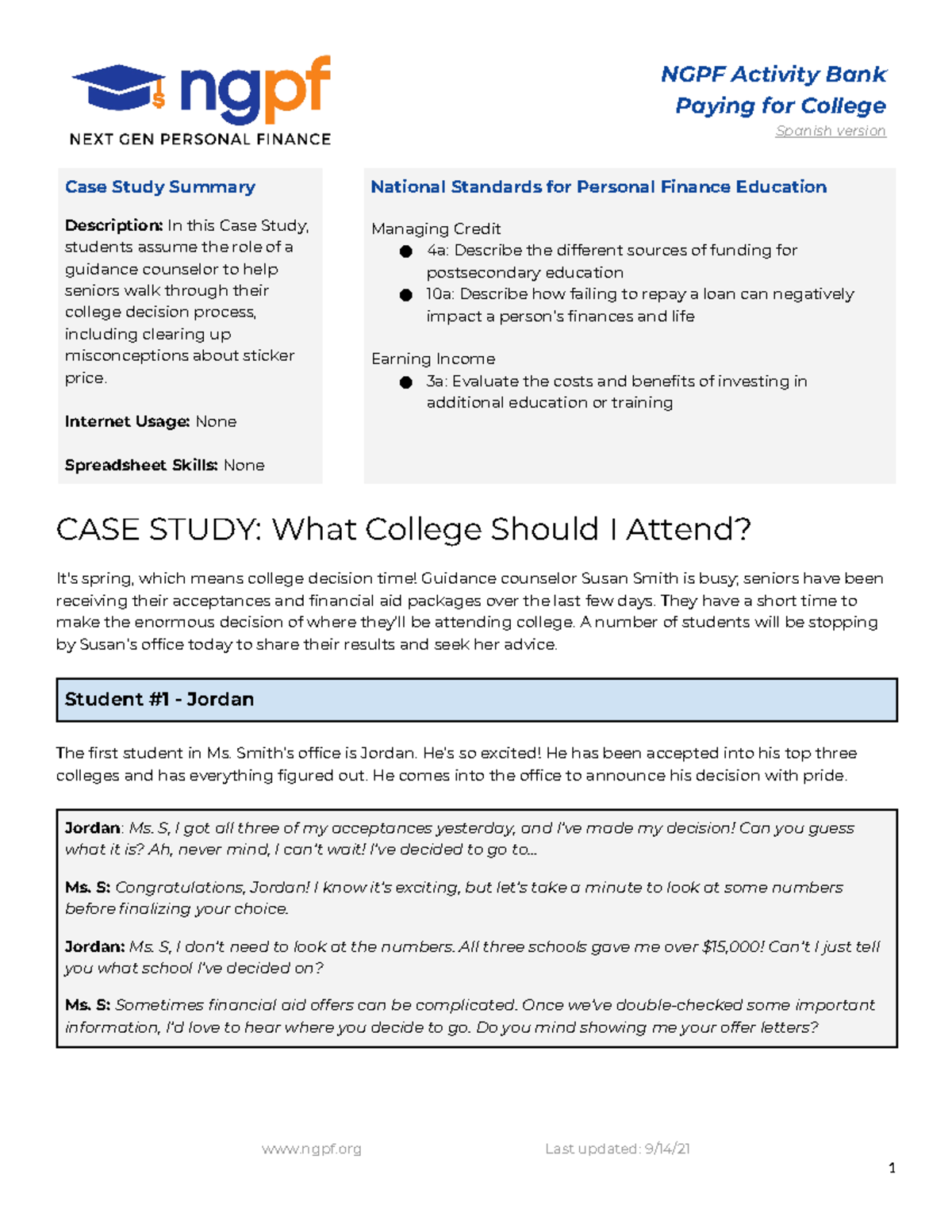 Paying for College CS What College Should I Attend - NGPF Activity Bank ...