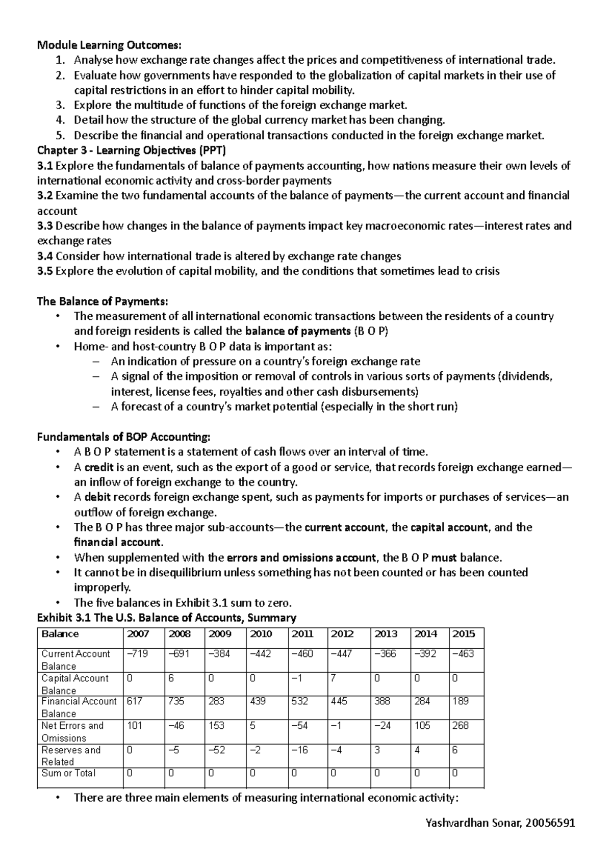Module 2 - The Balance of Payments & Foreign Exchange Market - Module ...