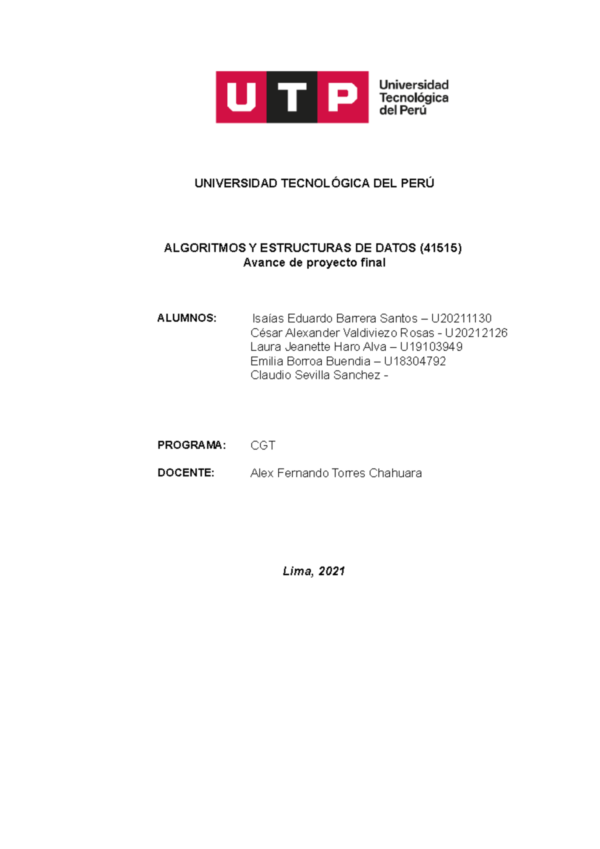 Avance de Trabajo 1 - abcd efghij klmnñ opqrstuvwxyz abcd efg hijklm ...