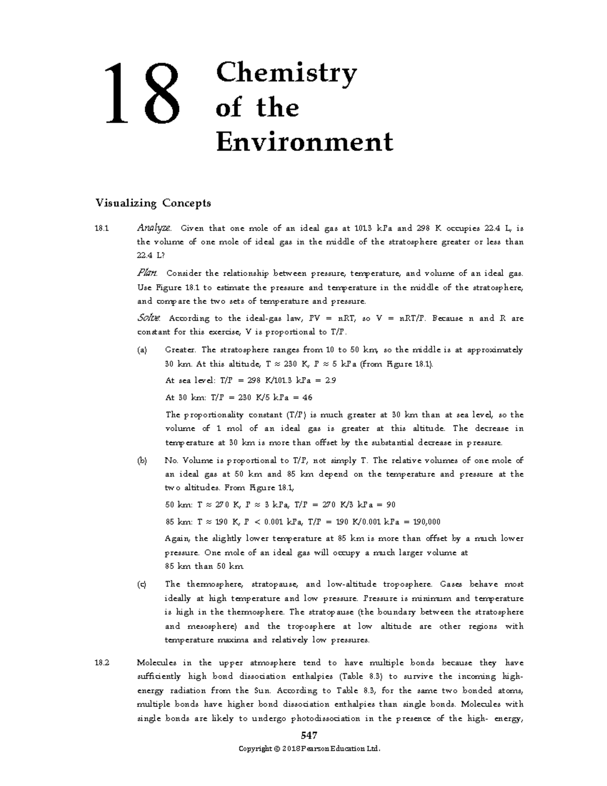M18 WILS2248 14 SE C18 - Ch18 solution - 547 18 Chemistry of the Environment Visualizing ...
