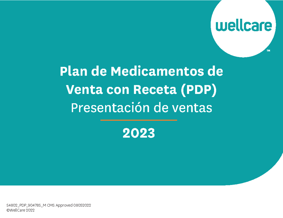 Y0020 PDP 90478 S M 2023 PDP Wellcare Sales Presentation SPA - 2023 ...