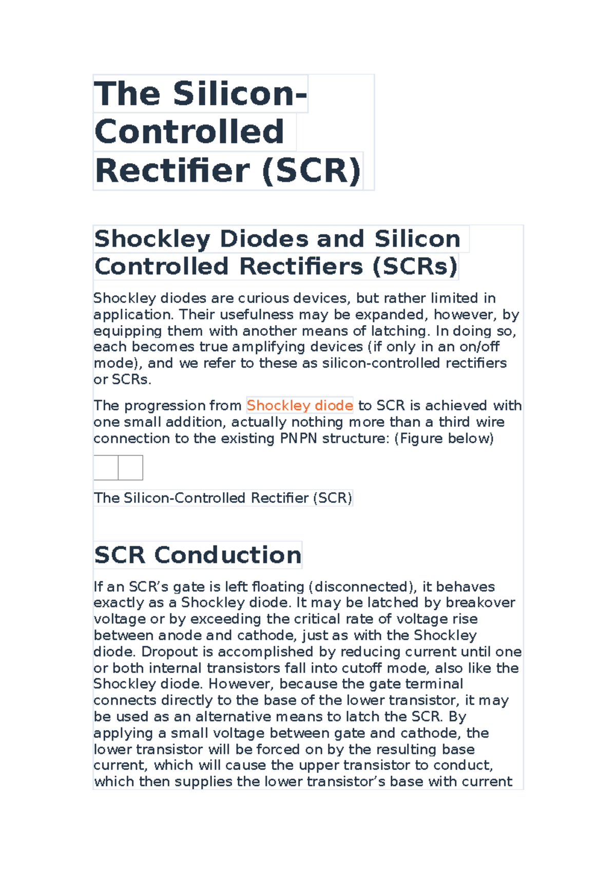The Silicon scr design - The Silicon- Controlled Rectifier (SCR ...