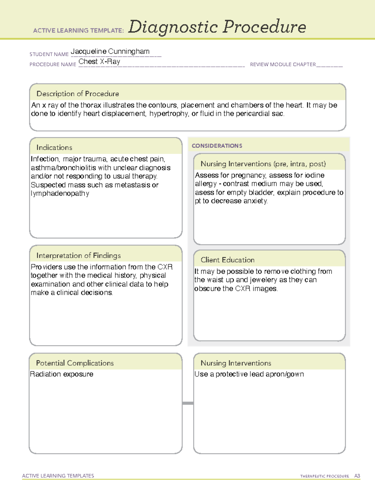 Active Learning Template Diagnostic Procedure Chest Xray - ACTIVE ...
