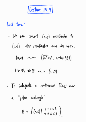 Lecture 16 - MATH211 - Studocu