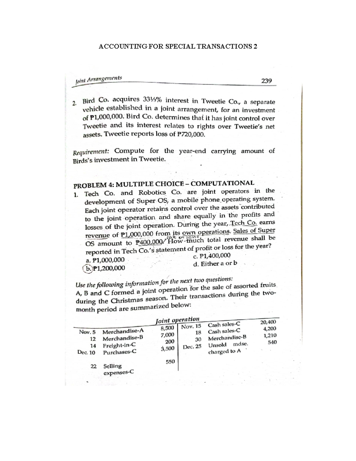 Accounting FOR Special Transactions Chapter 2 - BS Accountancy - ACCOUNTING FOR SPECIAL ...