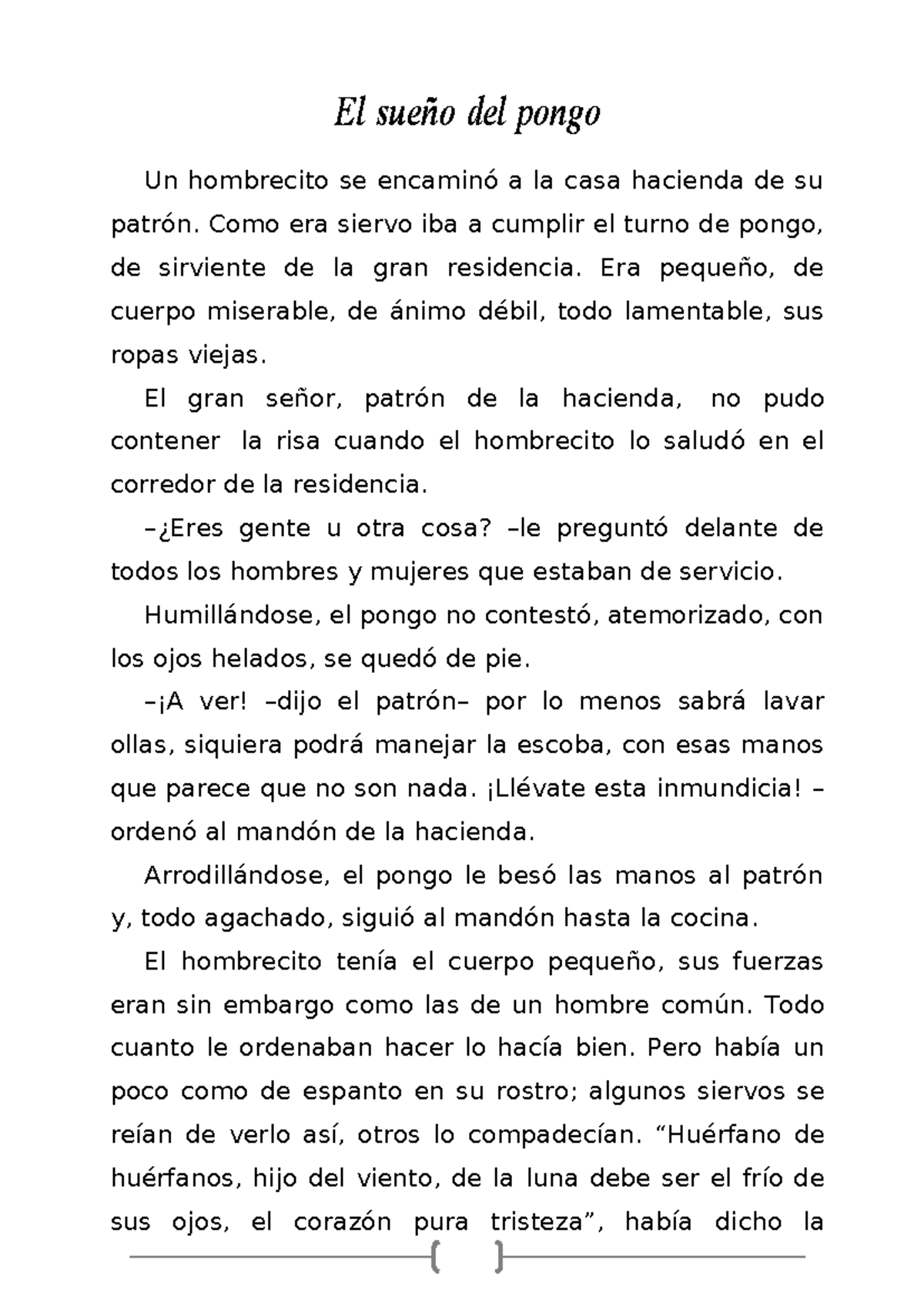 4f92dcf5faaf3cde46a842070058 c2de - El sueño del pongo Un hombrecito se ...