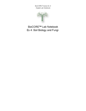 BIO 1802 DLN 5 - Digital lab notebook - Digital Lab Notebook BioCORE ...