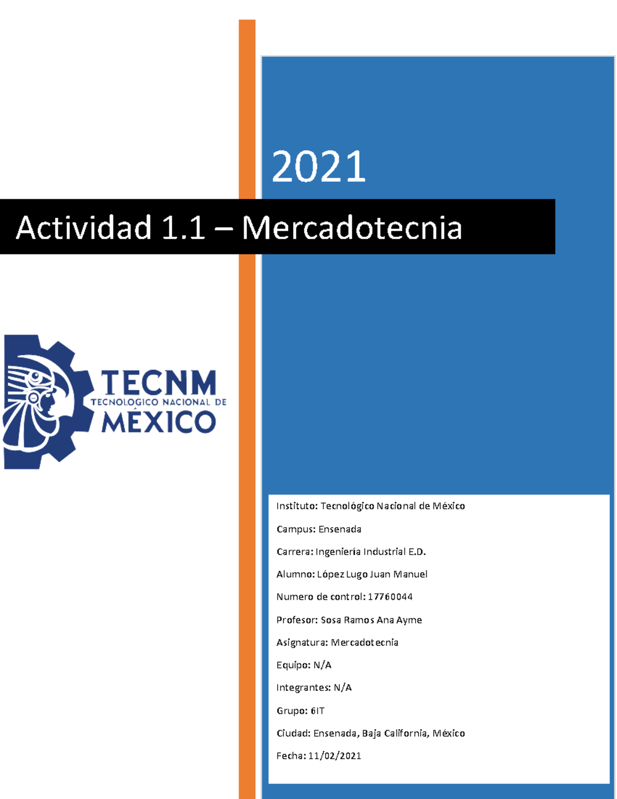 JMLL - Act1.1 (Mercadotecnia, conceptos y opiniones) - 2021 Actividad 1 ...
