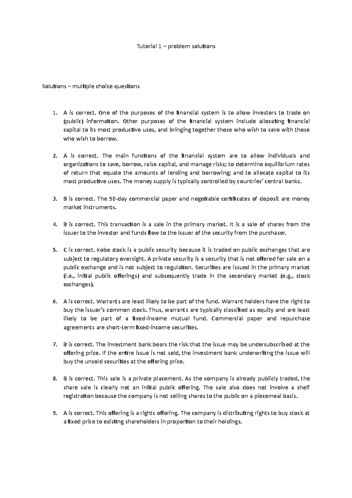 Tutorial 1 – problem solutions - Tutorial 1 – problem solutions ...