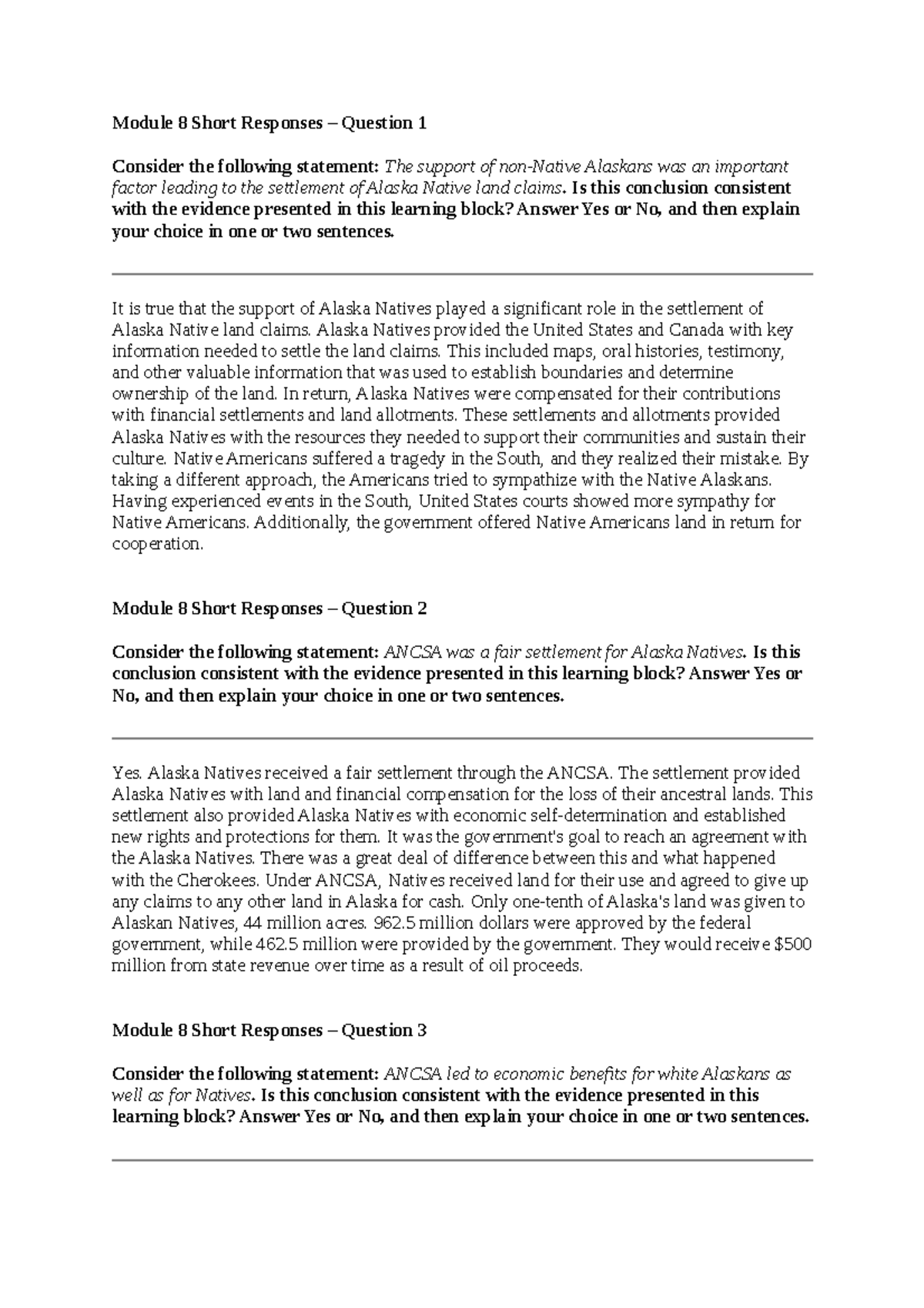 Module 8 short response - Module 8 Short Responses – Question 1 ...