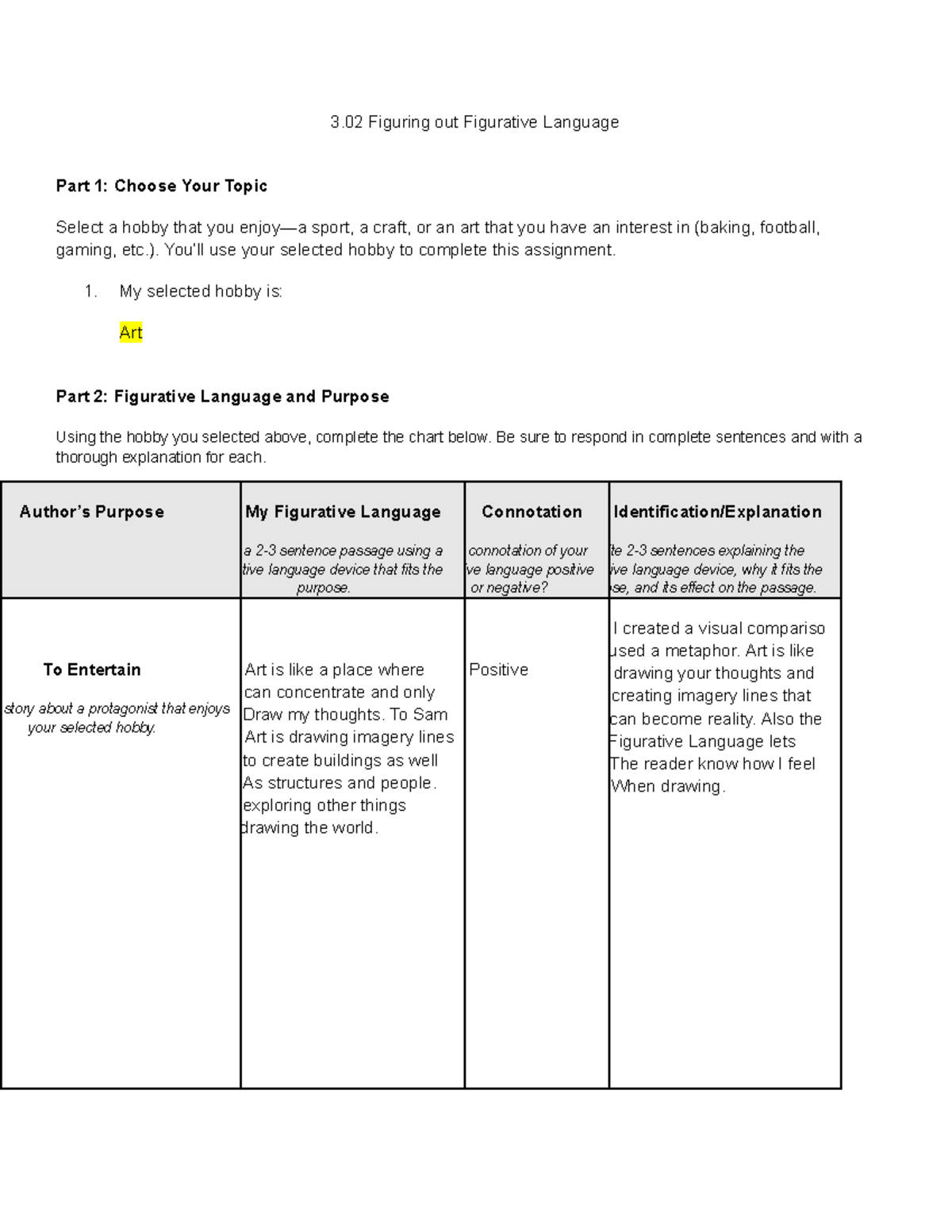 Untitled document (26) - 3 Figuring out Figurative Language Part 1 ...